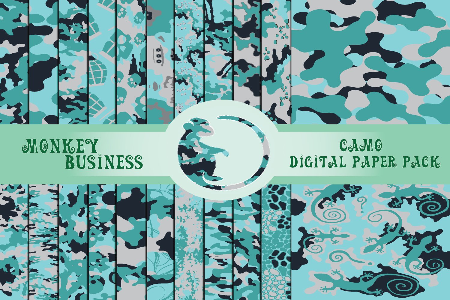 Blue camo digital papers, 22 high quality JPG files