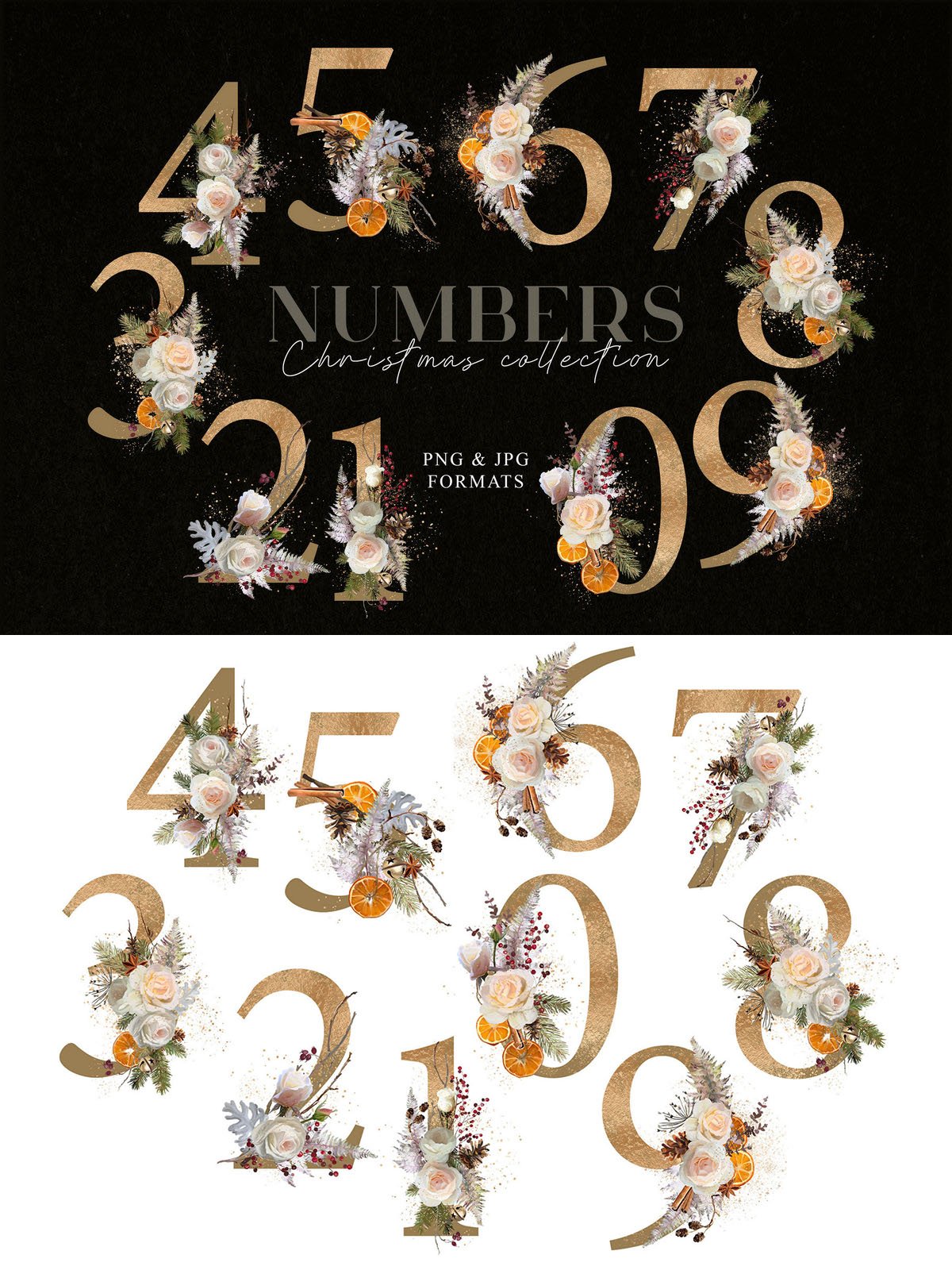 Floral Individual Numbers