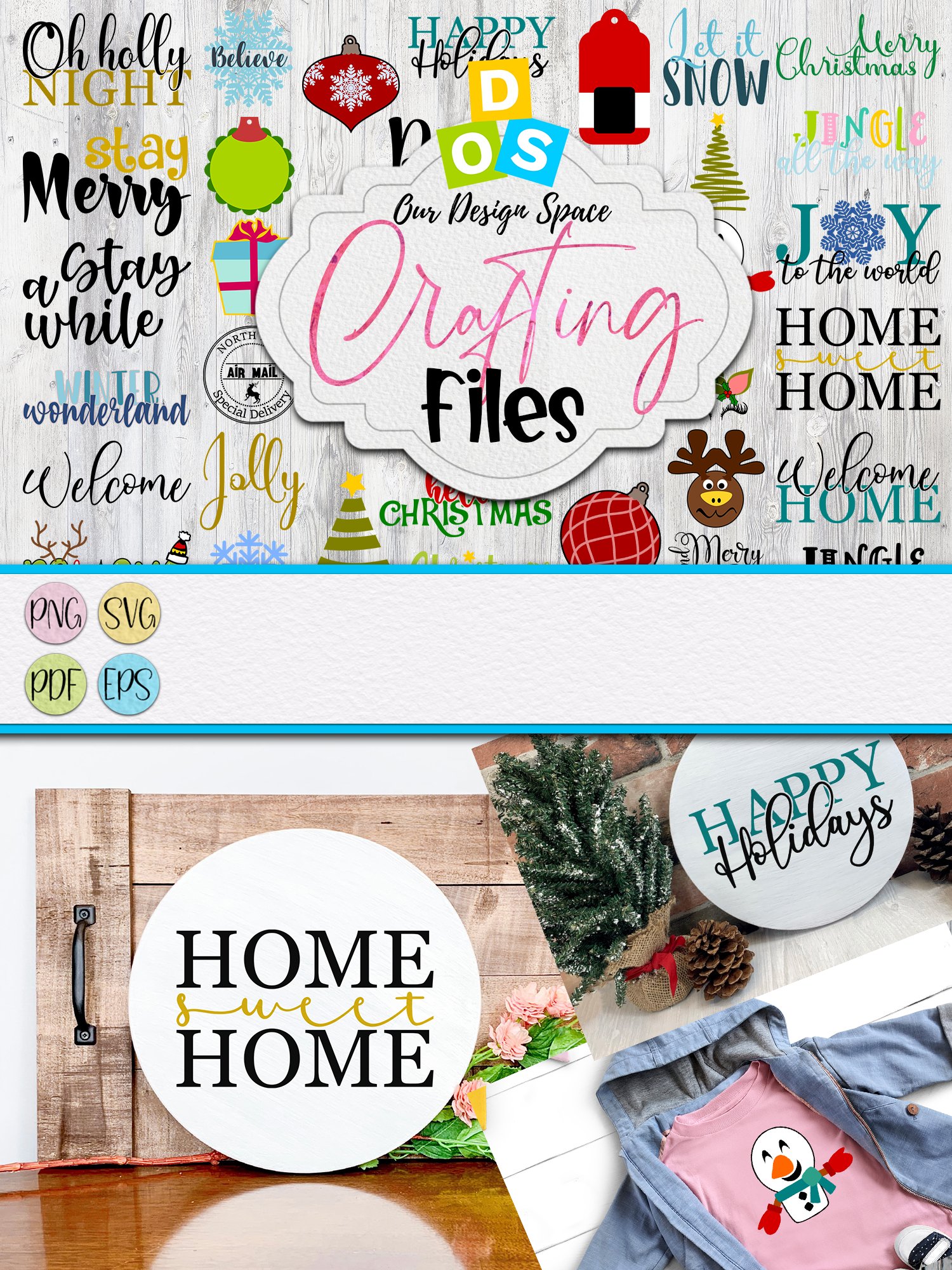 Christmas Craft Bundle SVG, DXF, EPS and PNG