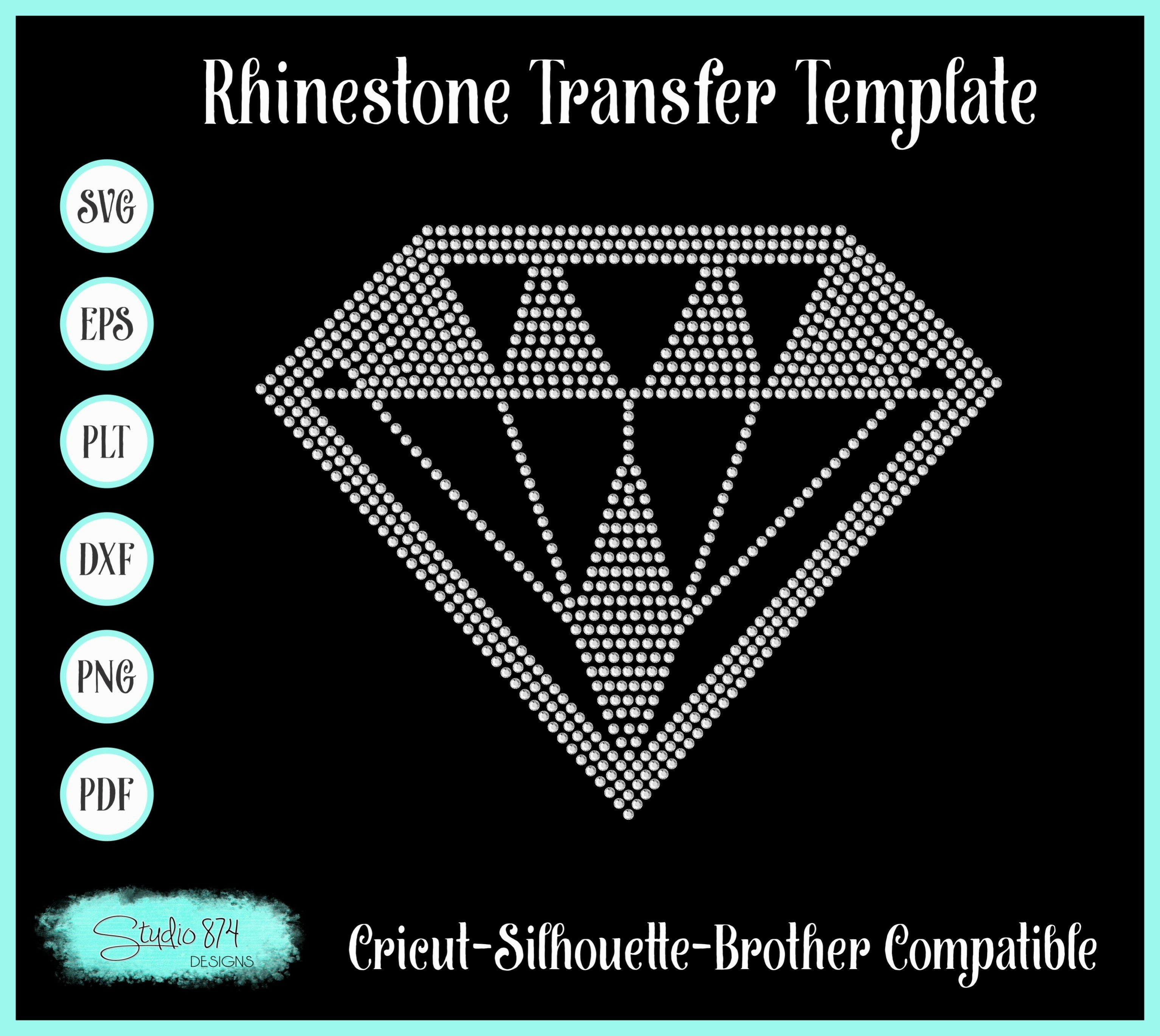 Diamond Rhinestone SVG Template - 9 Inch R2