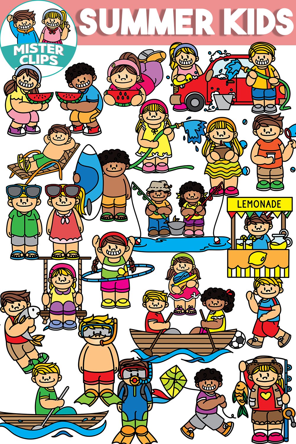 Summer Kids Clip Art