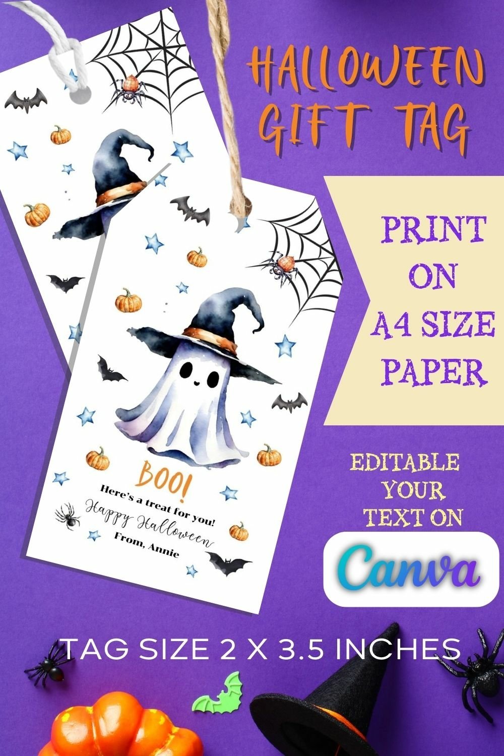 Editable Halloween Gift Tag #1