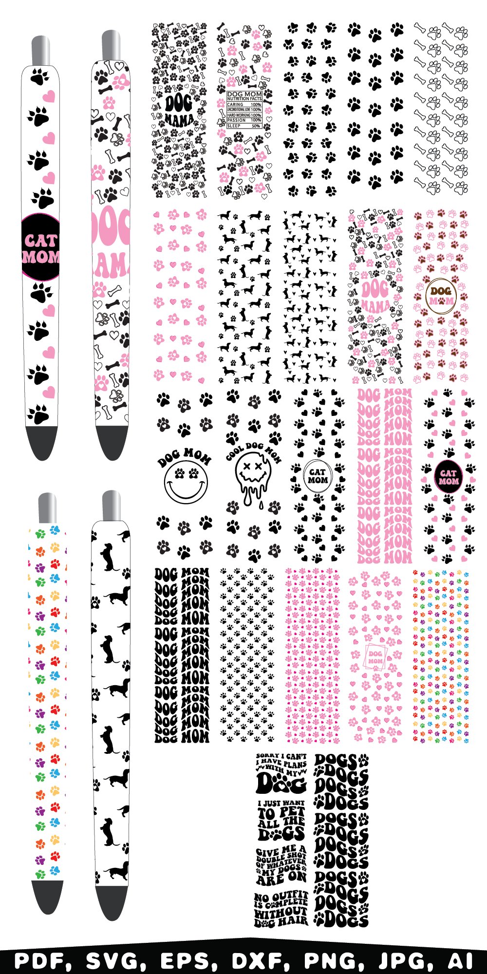 paw pen Wraps Bundle, dog pen wraps