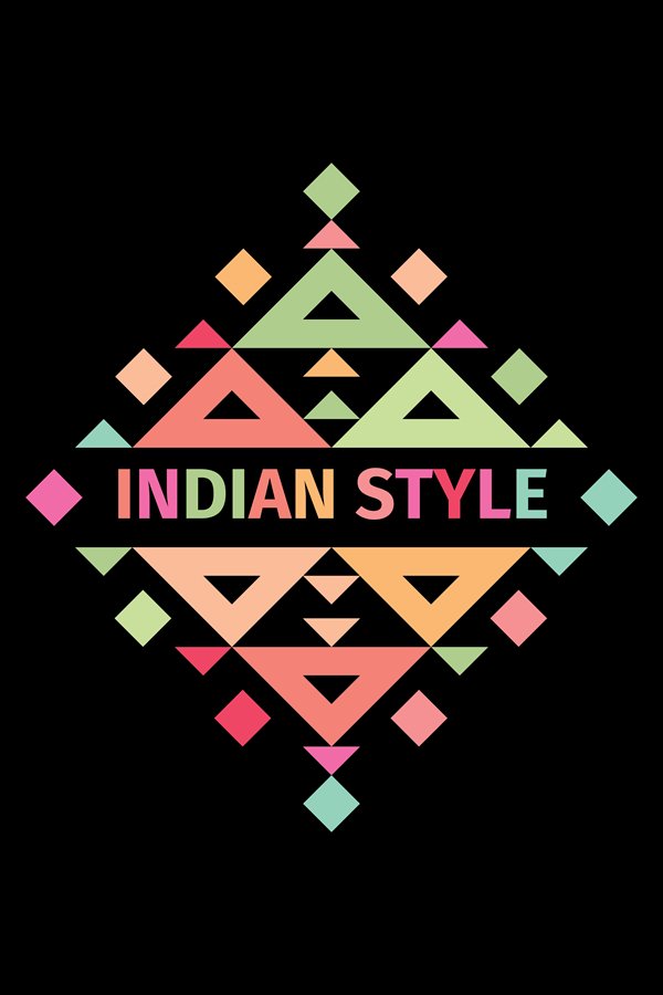 Tribal colorful logo Indian style