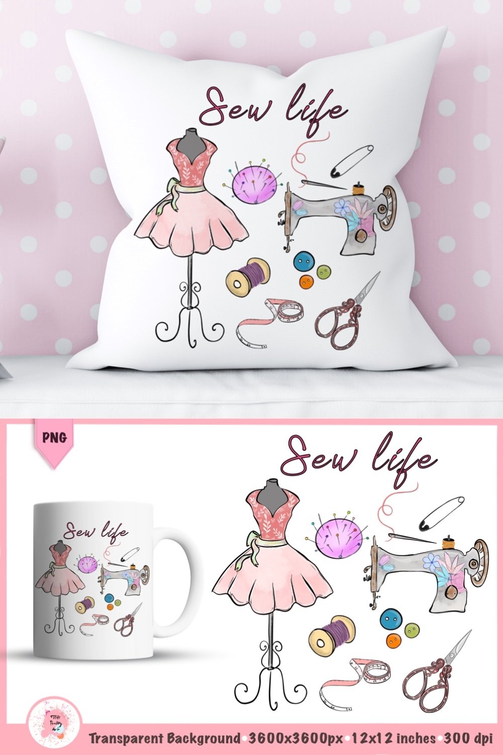 Sew Life Design PNG | Sewing PNG