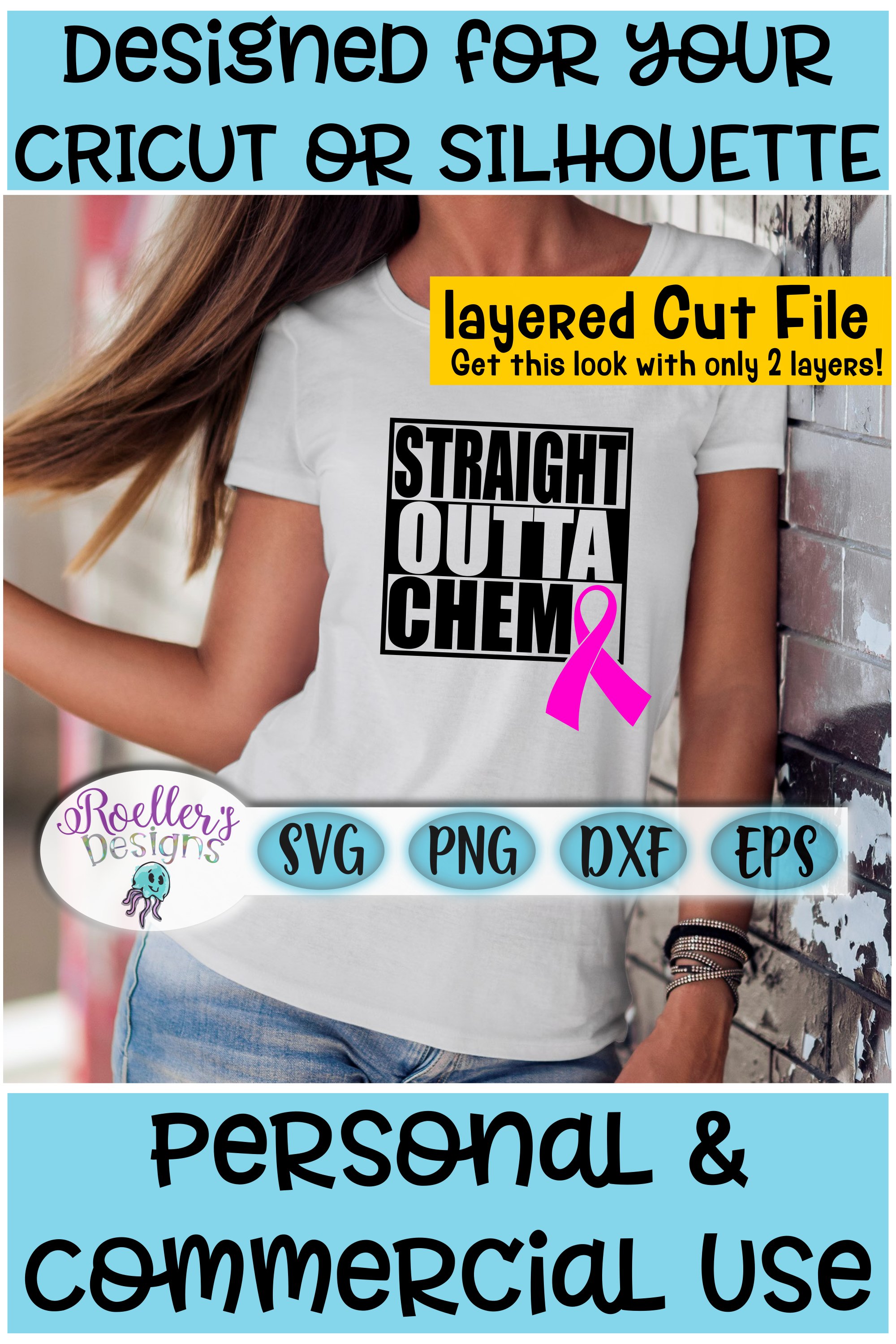 Straight Outta Chemo - A Layered Breast Cancer Cut File