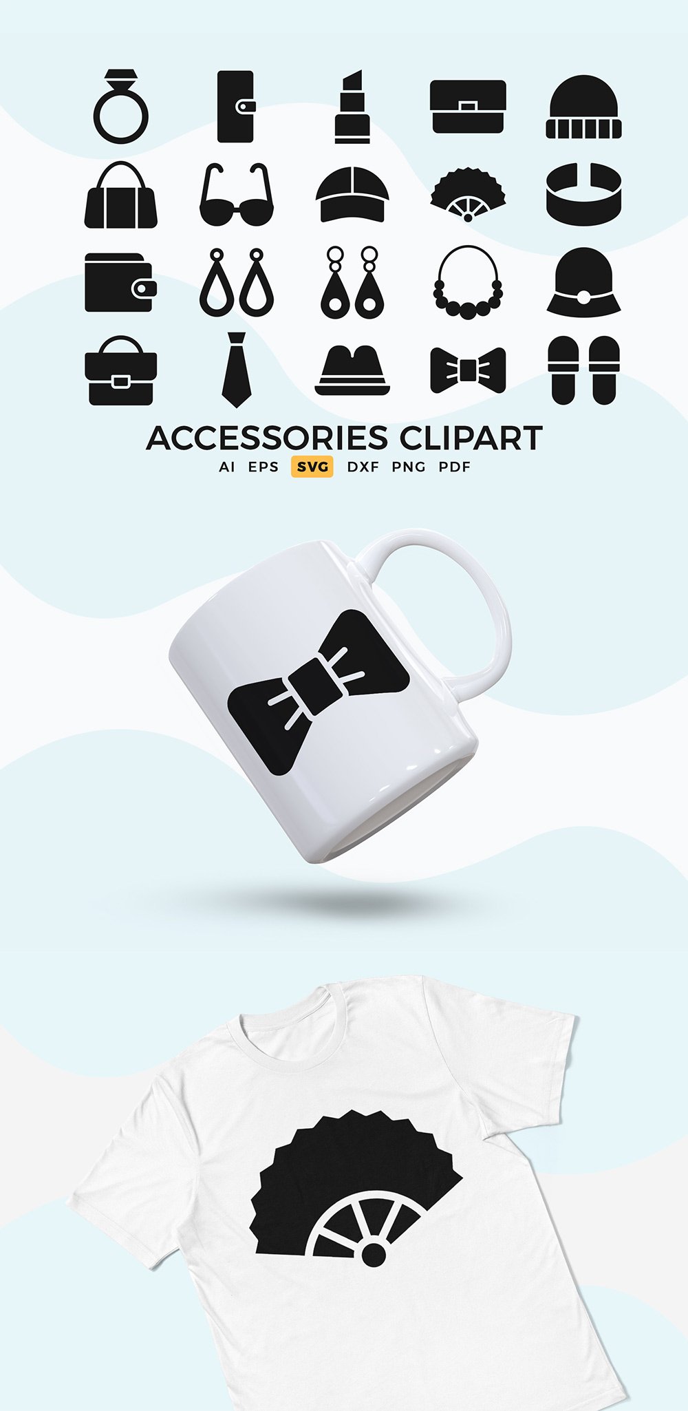Accessories Clipart SVG Bundle