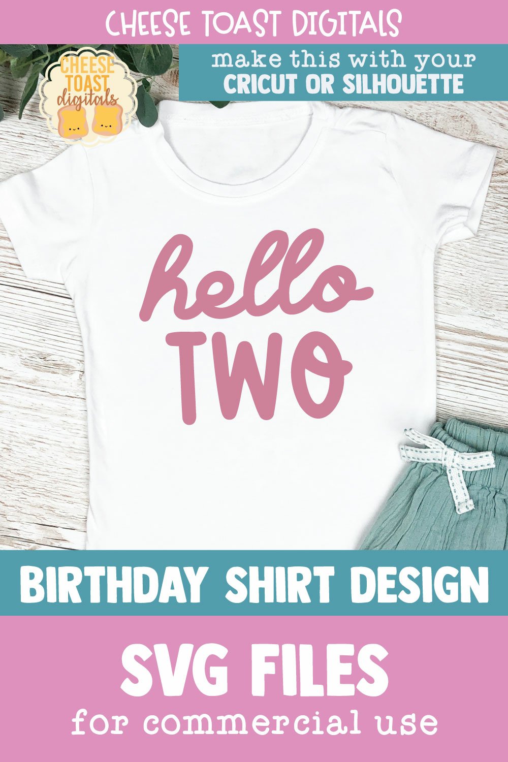 Hello Two SVG | Birthday Shirt Design