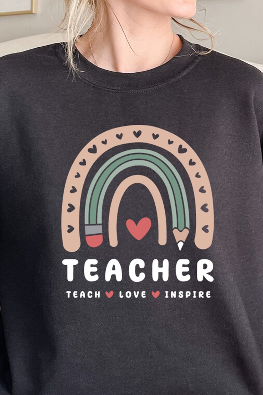 TEACHER - TEACH LOVE INSPIRE SVG, PNG, T-shirt Design
