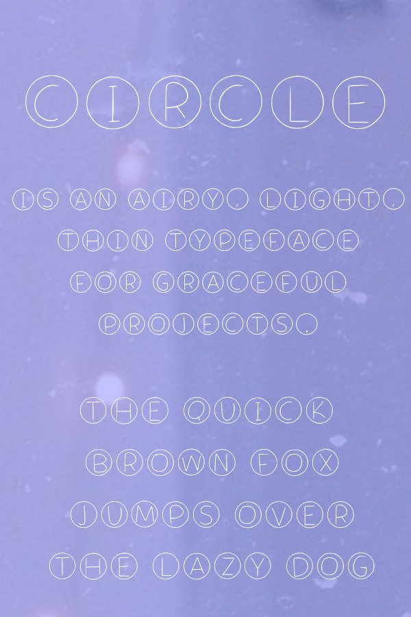 Circle font ttf, otf