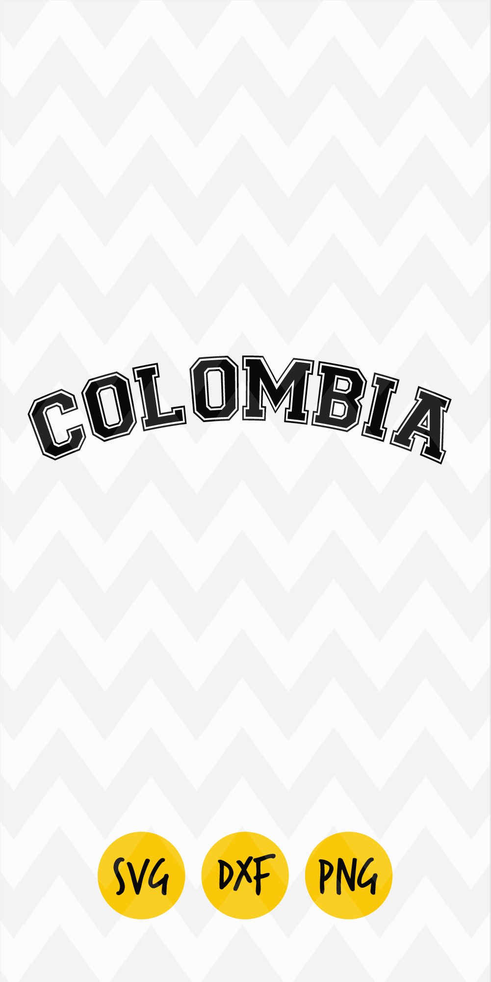 Colombia trendy wavy letters for Cutting Machines