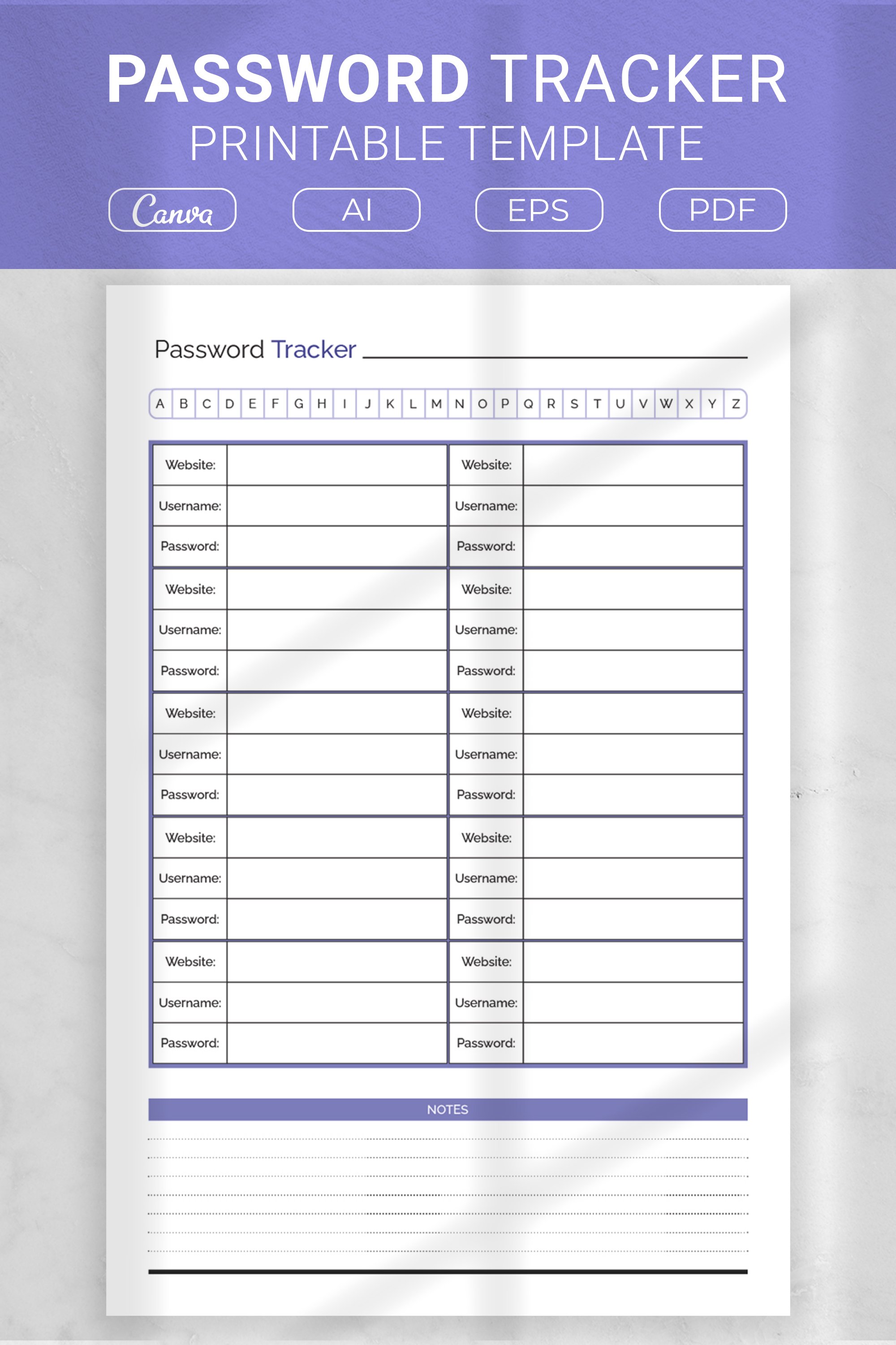 Alphabetical Password Tracker
