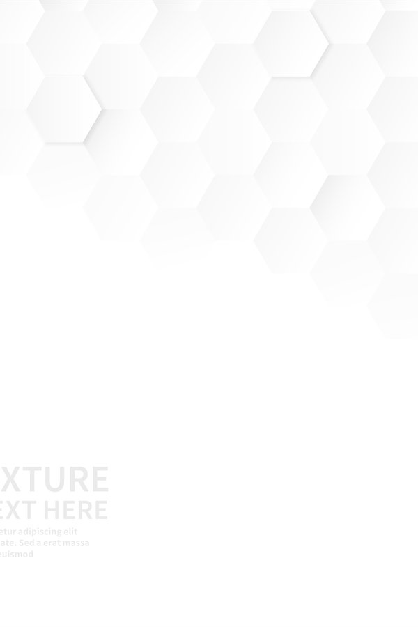 White hexagons. Technologic hexagonal pattern, geometric hon