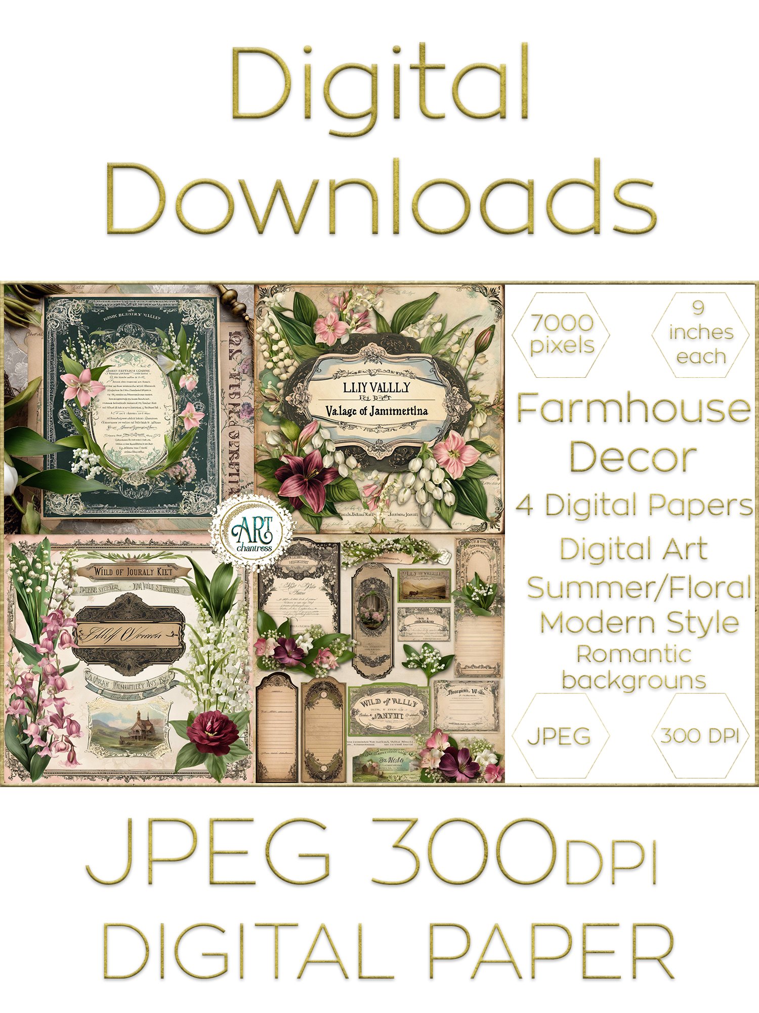 Vintage Classic Digital Papers Bohemian old books (3607168)