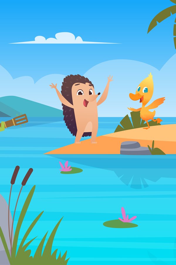 Turtles background. Nature wild animal singing playing vecto