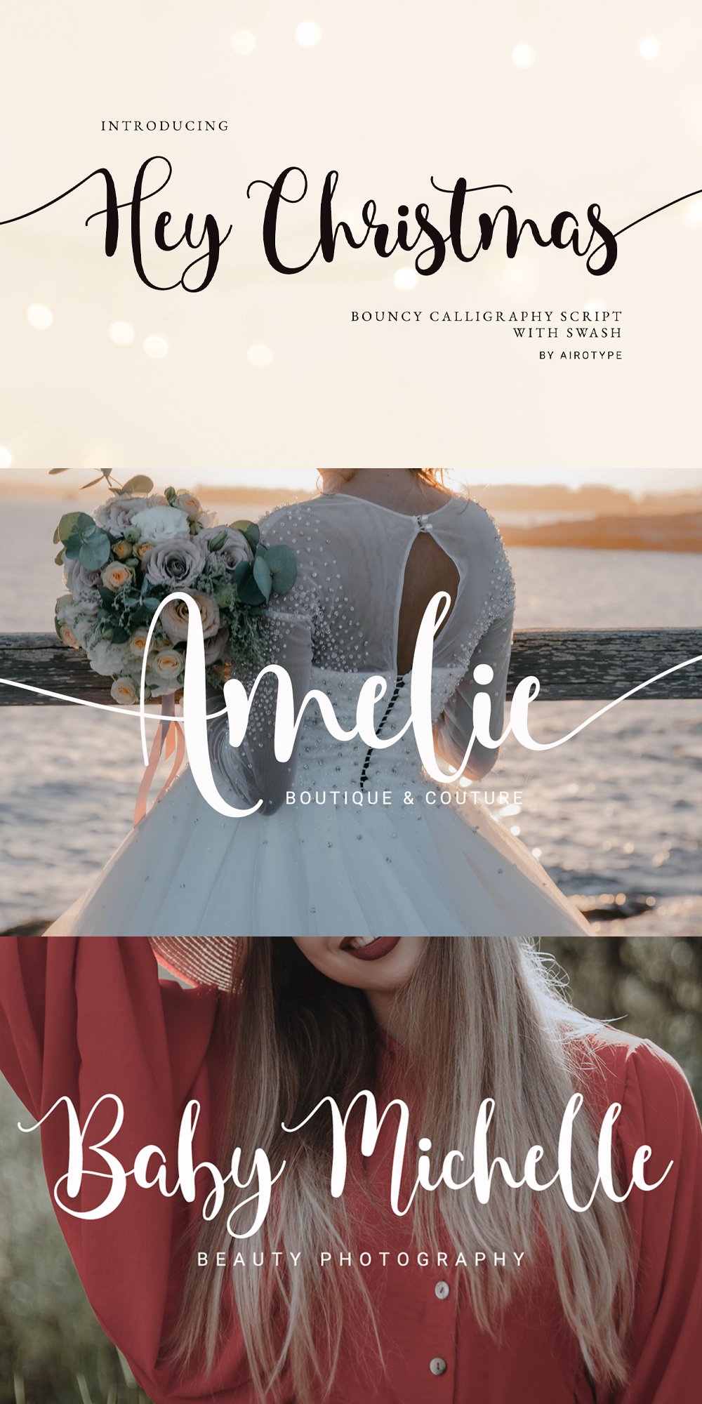 Hey Christmas - Cursive Font with Swash