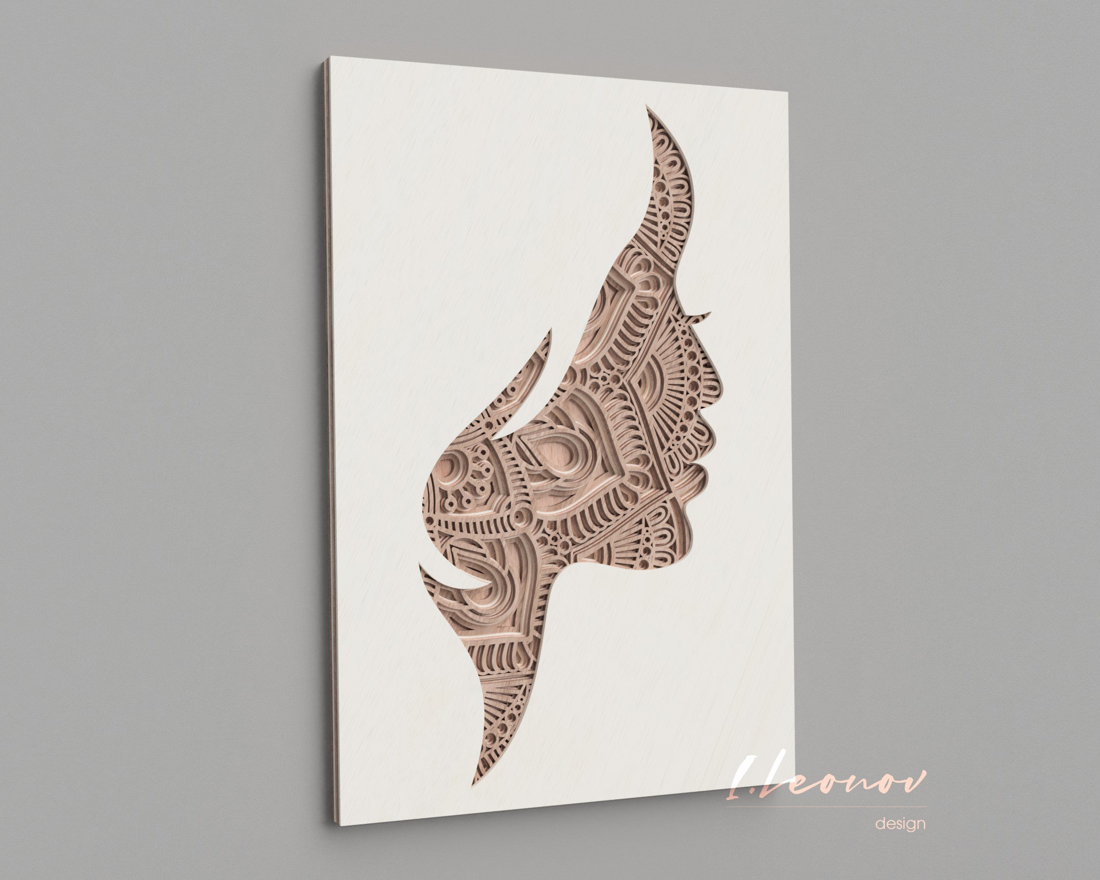 Multilayer Laser cut file, women dxf file, SVG Ai (1099033)