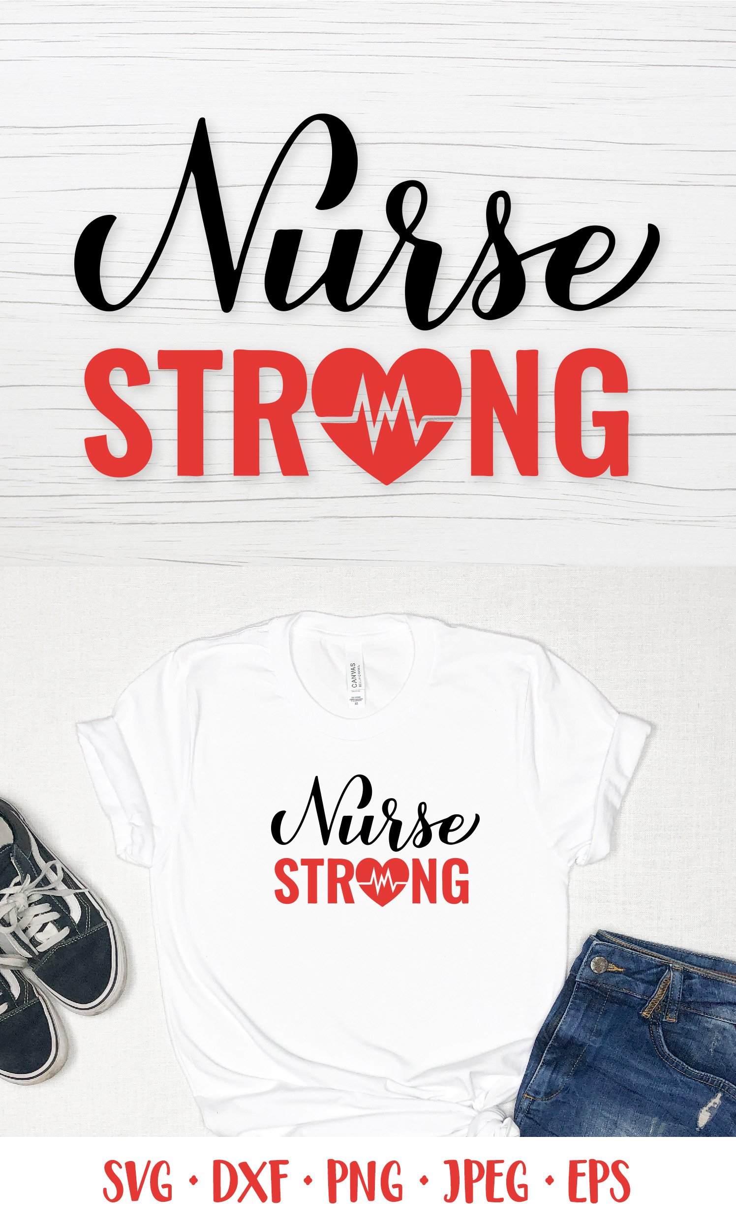 Nurse strong SVG. Nurse quote. Gift for nurses