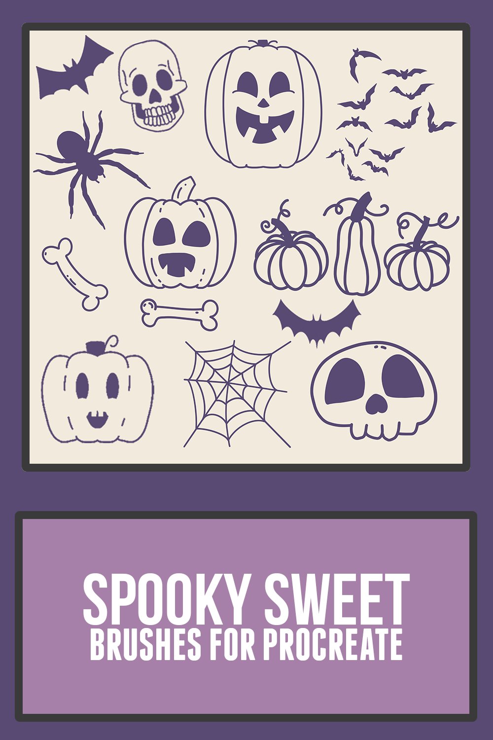 Spooky Sweet Halloween Stamp Brushes for Procreate
