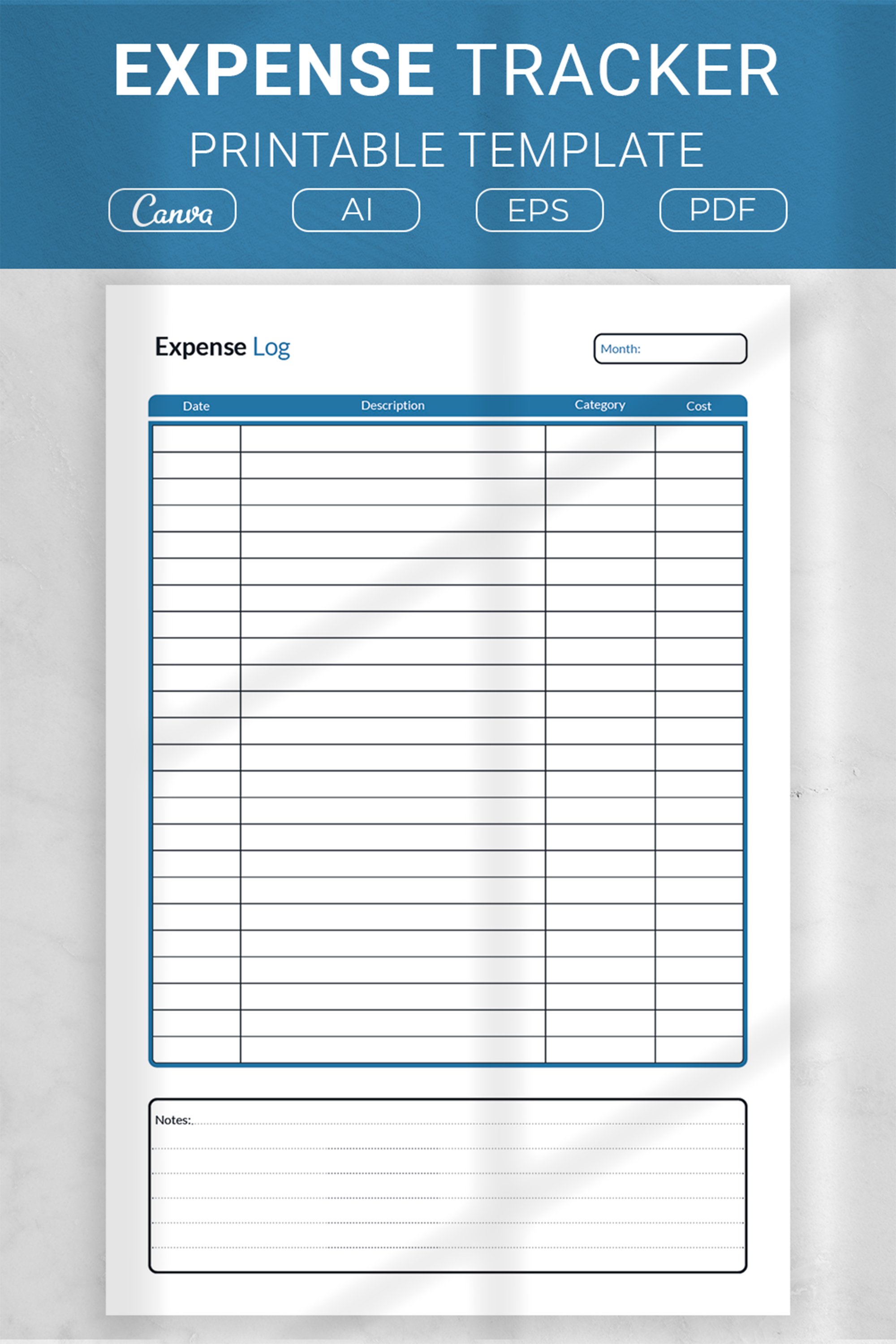 Expense Tracker Printable Template (2799629)
