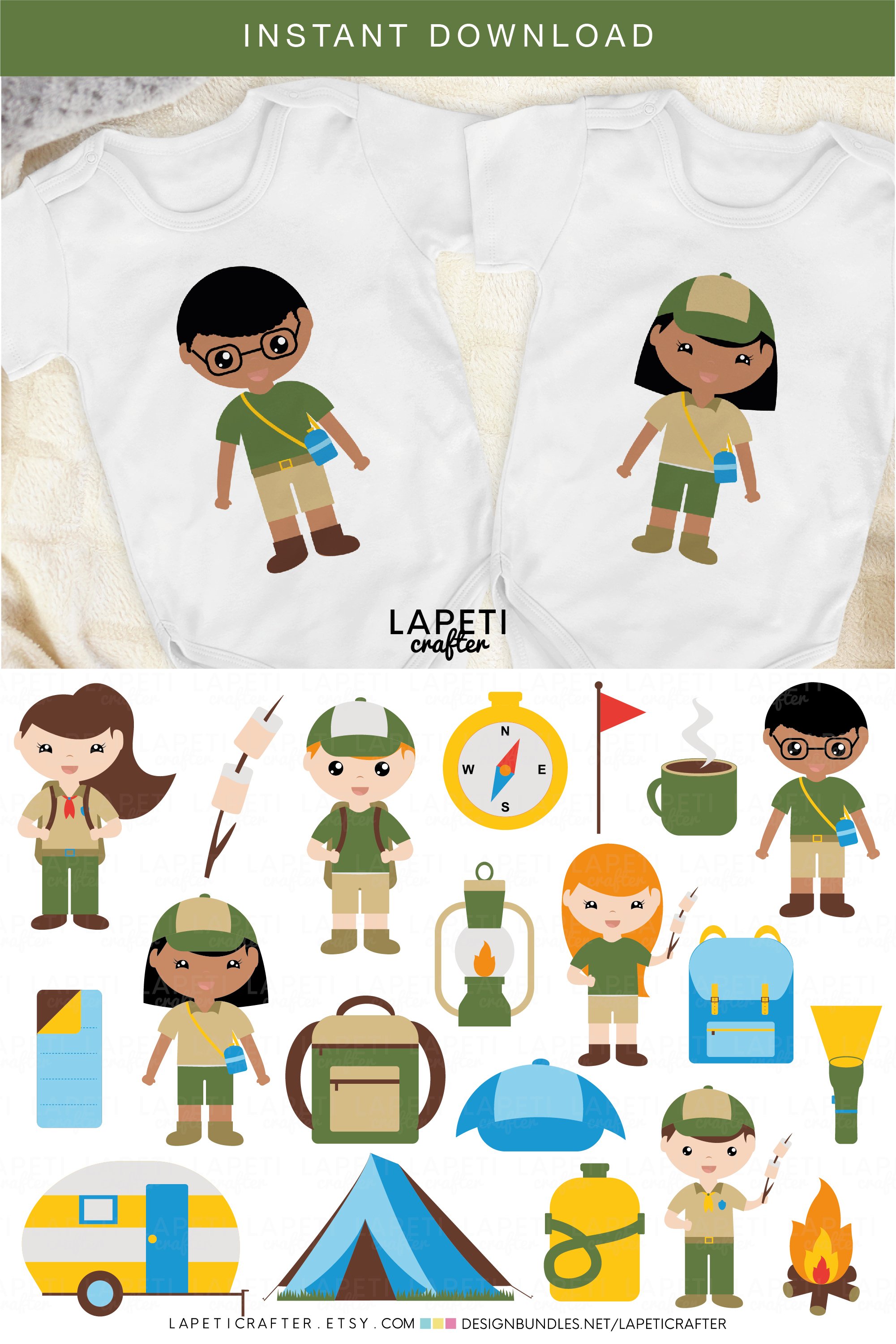 Camping Png Clipart Bundle | LEKE Collection