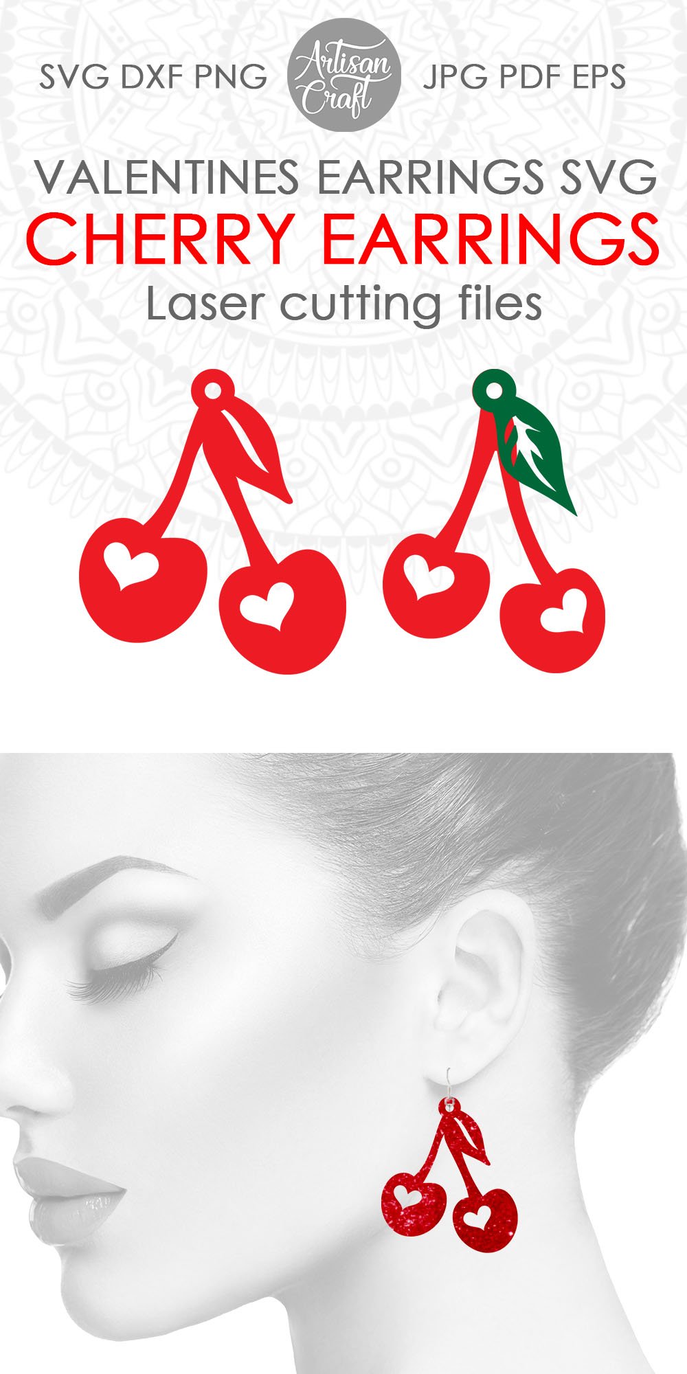 Cherry earrings svg