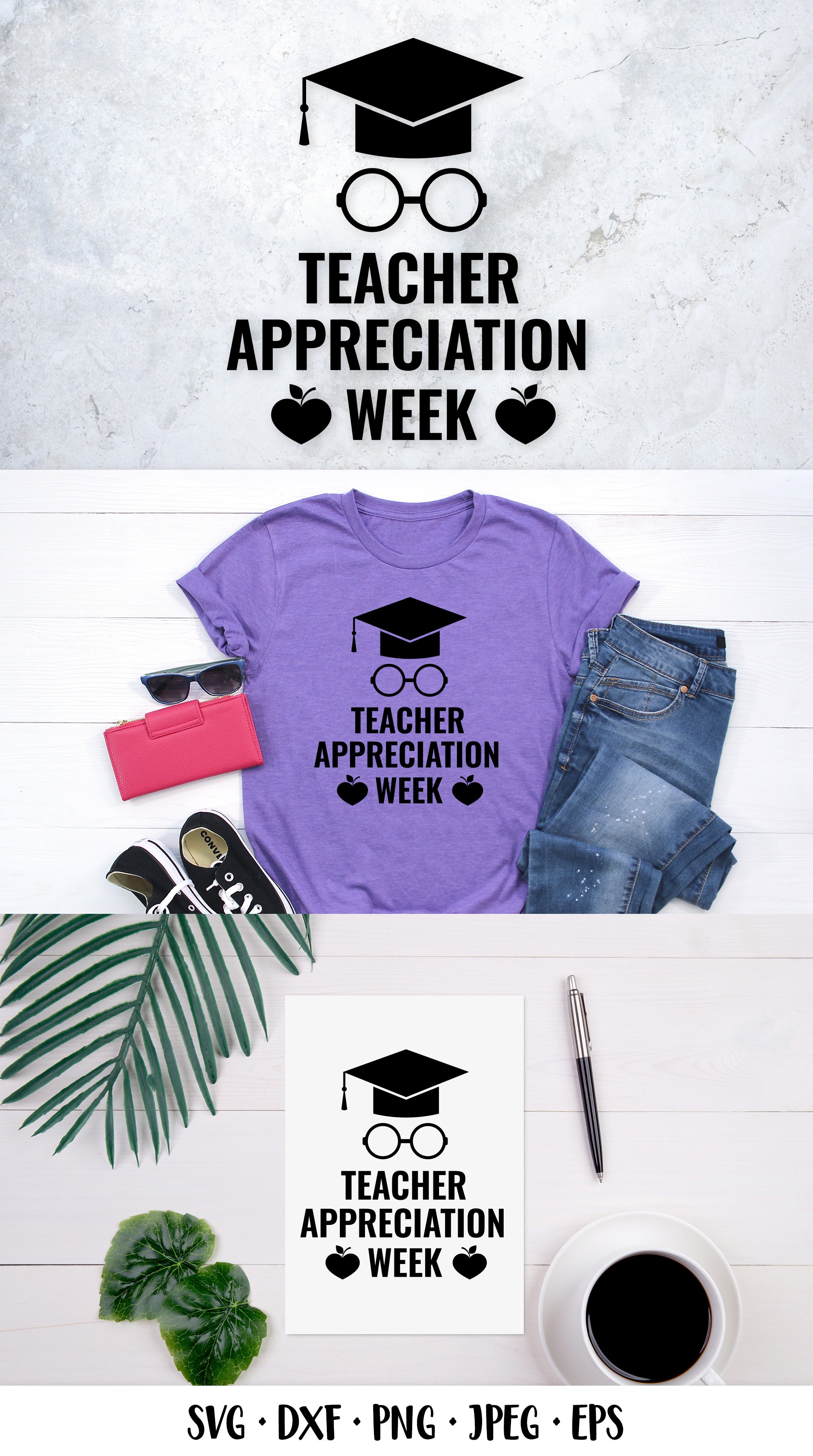 Teacher Appreciation Week SVG cut file. Gift for teacher