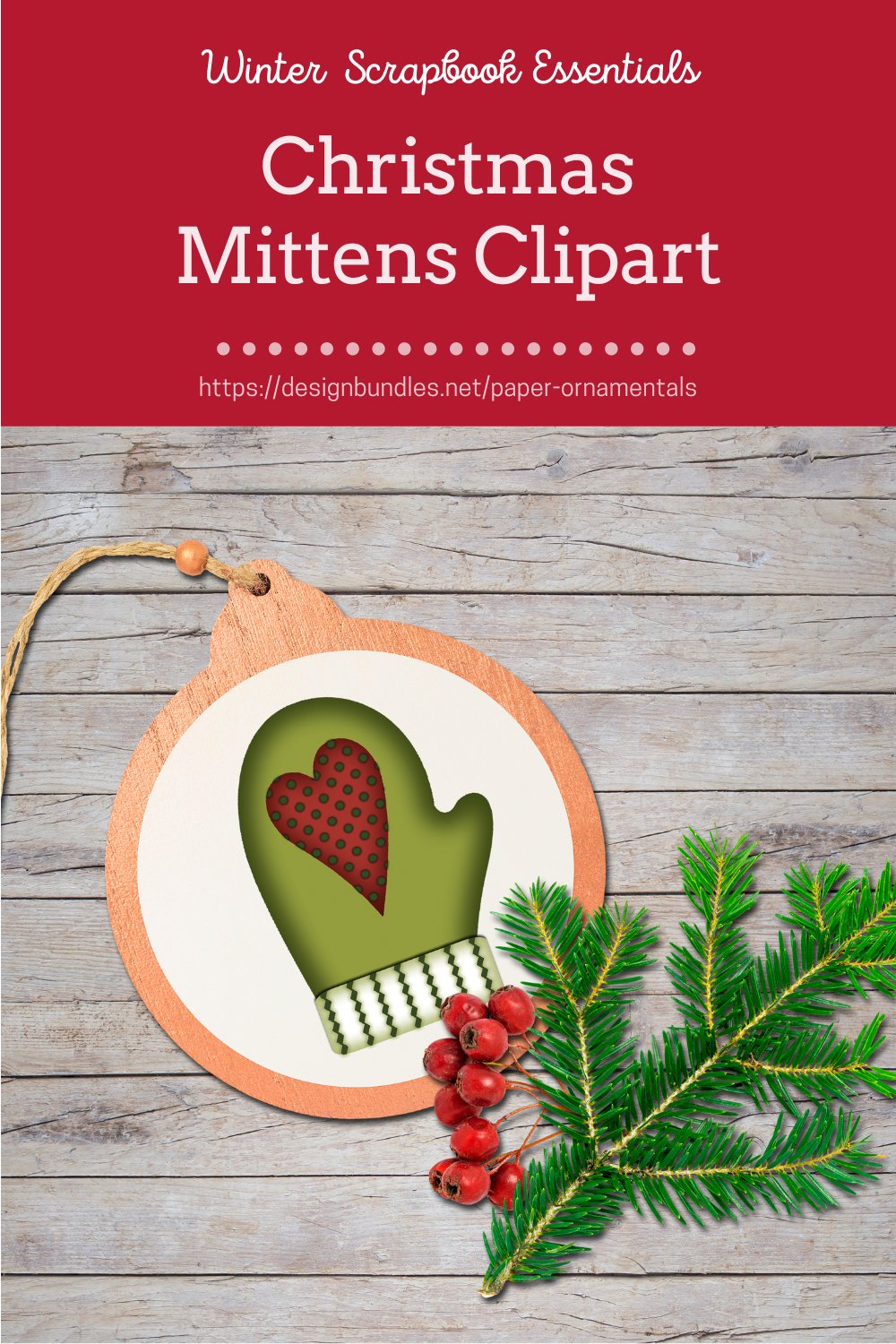 Christmas Clip Art, Christmas Mittens
