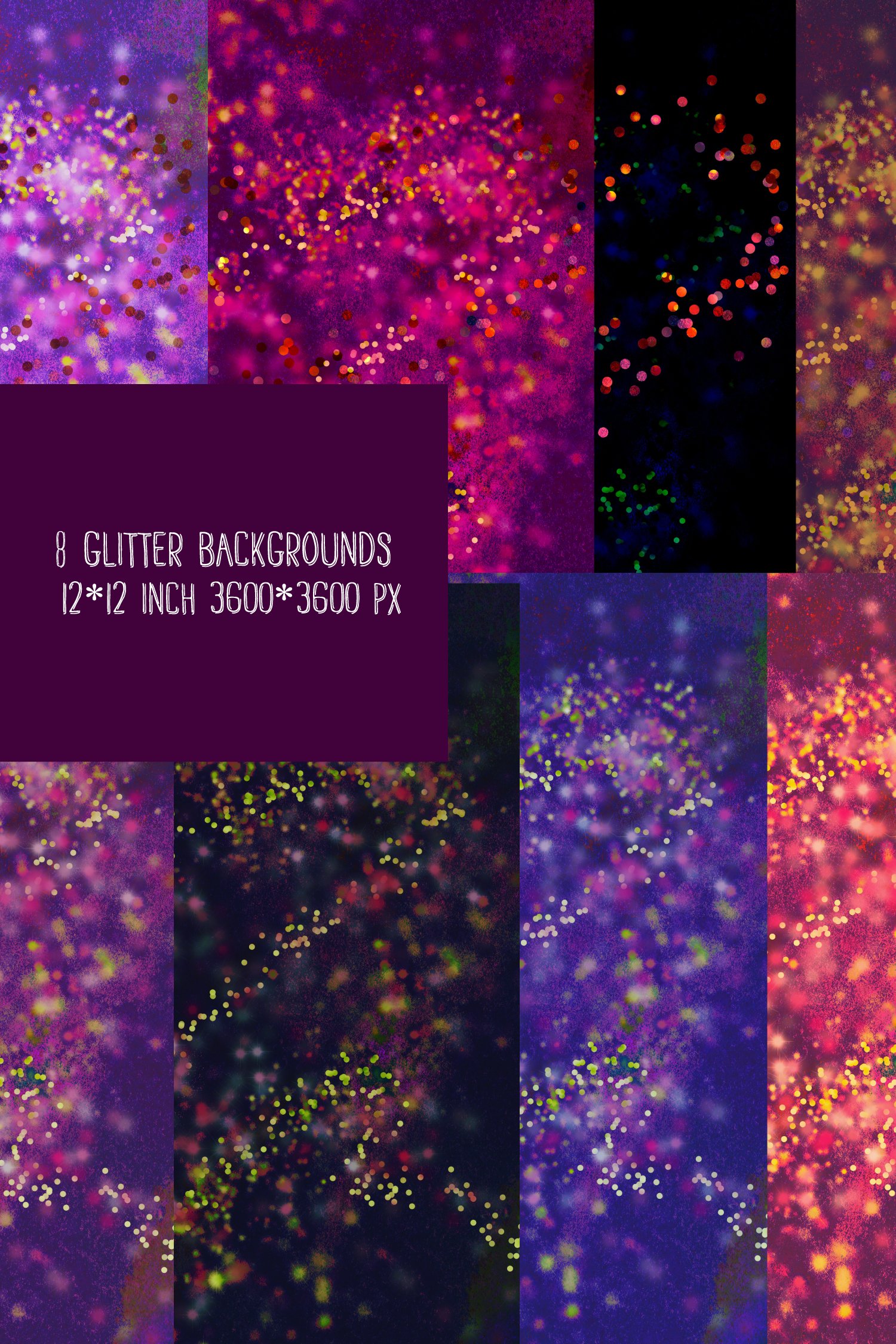 Glitter backgrounds bundle (1214909)