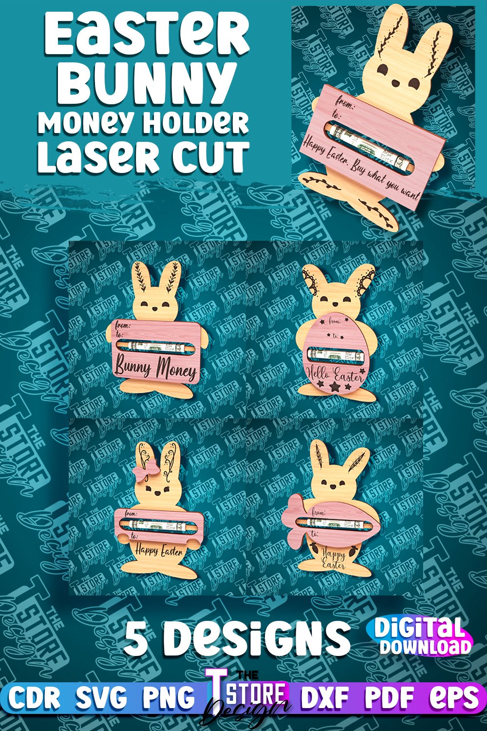 Easter Money Holder Svg| Easter Bunny Money Holder (3173252)