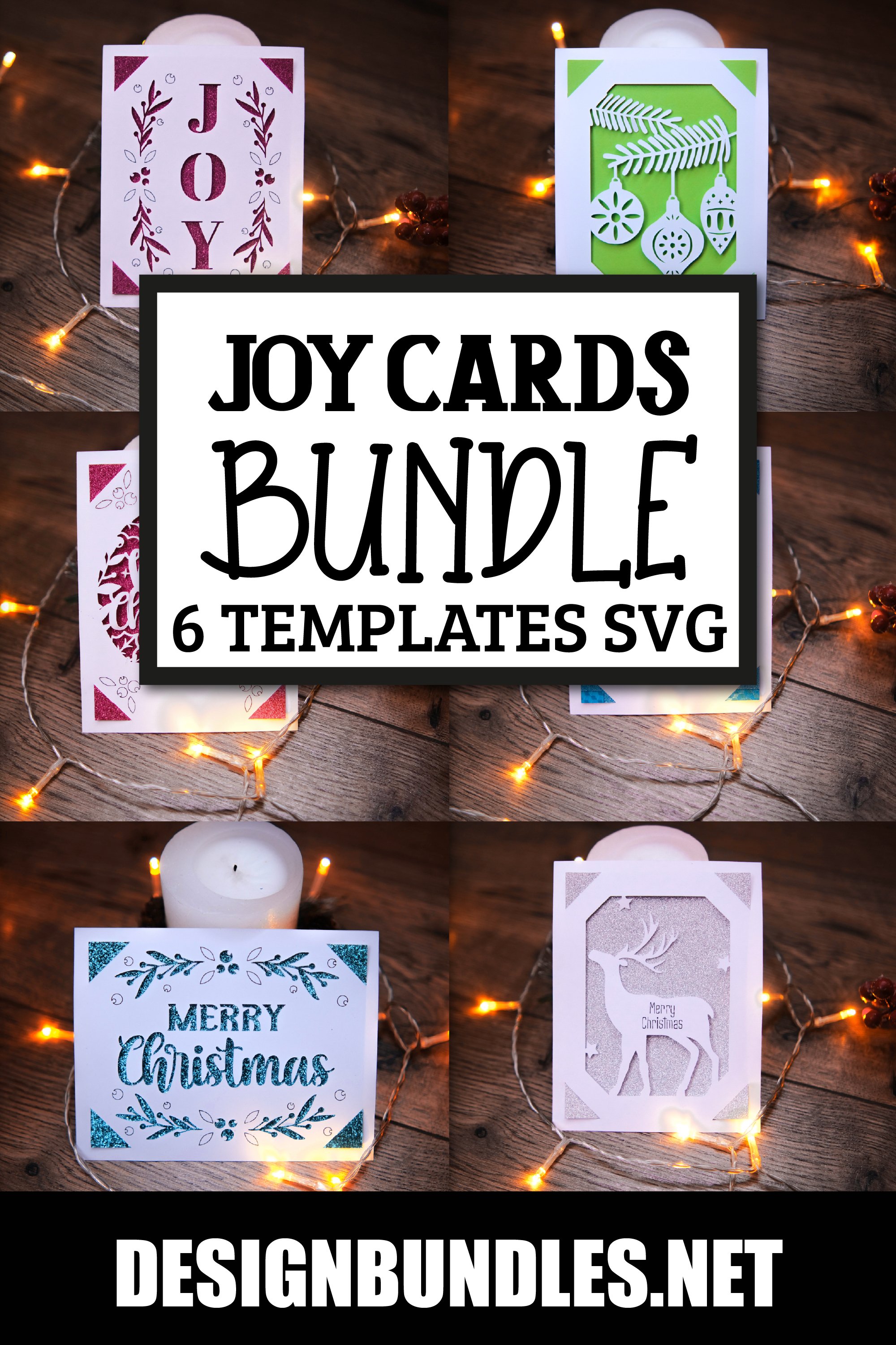 6 Joy Christmas cards bundle