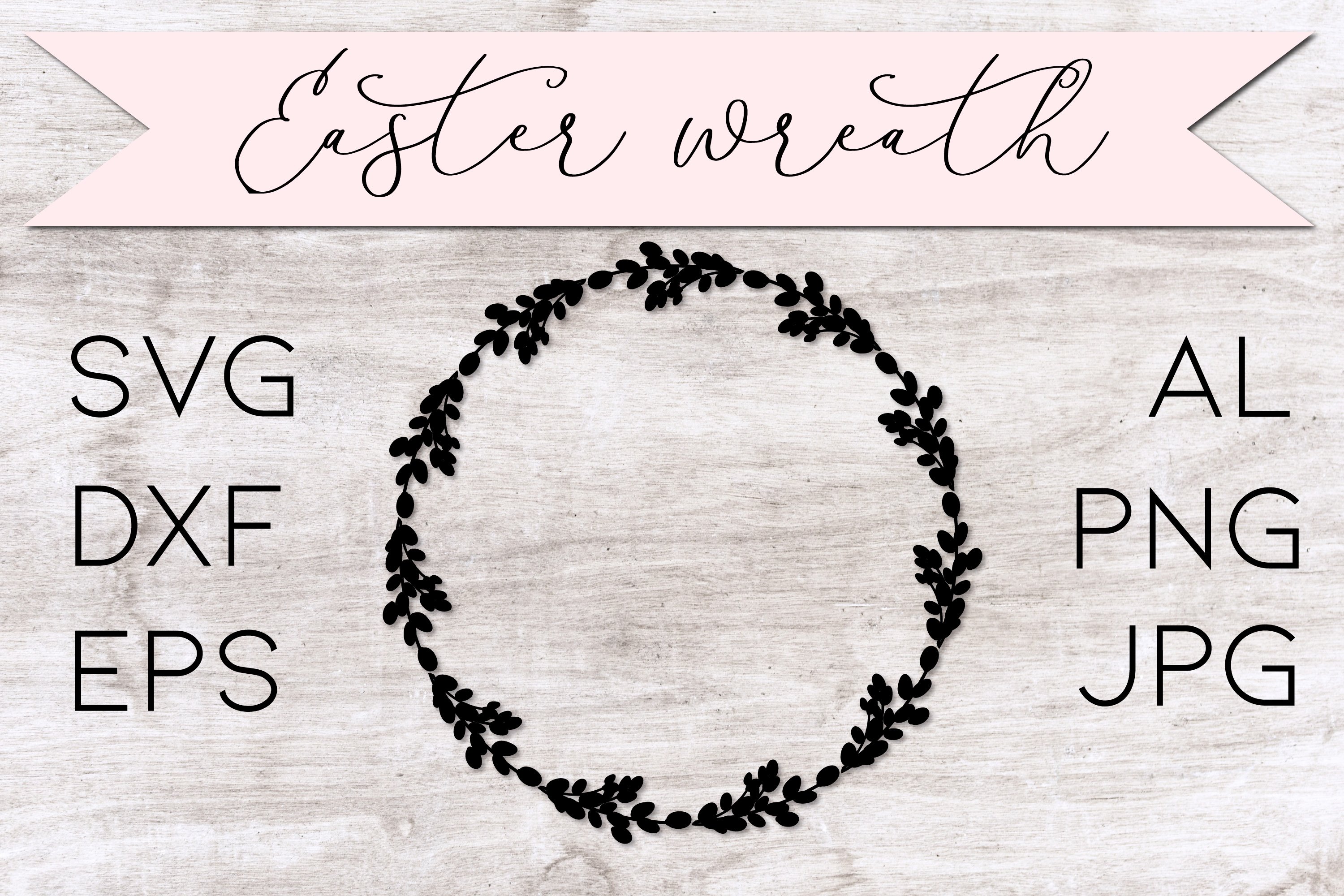 Wreath SVG | Easter frame SVG | Easter monogram (1221586)