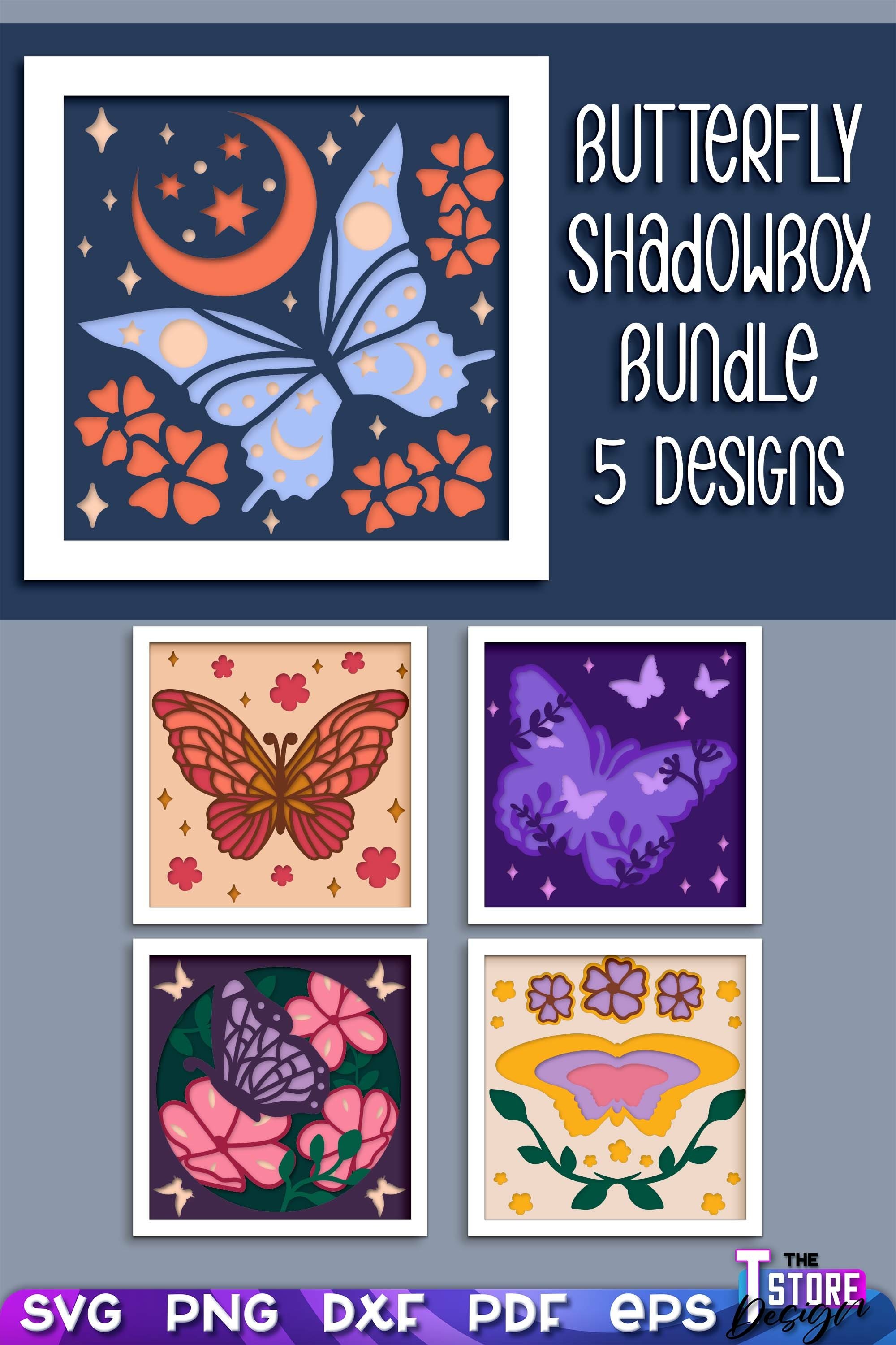 Butterfly Shadowbox SVG | Paper Cut Files | Paper (2674557)