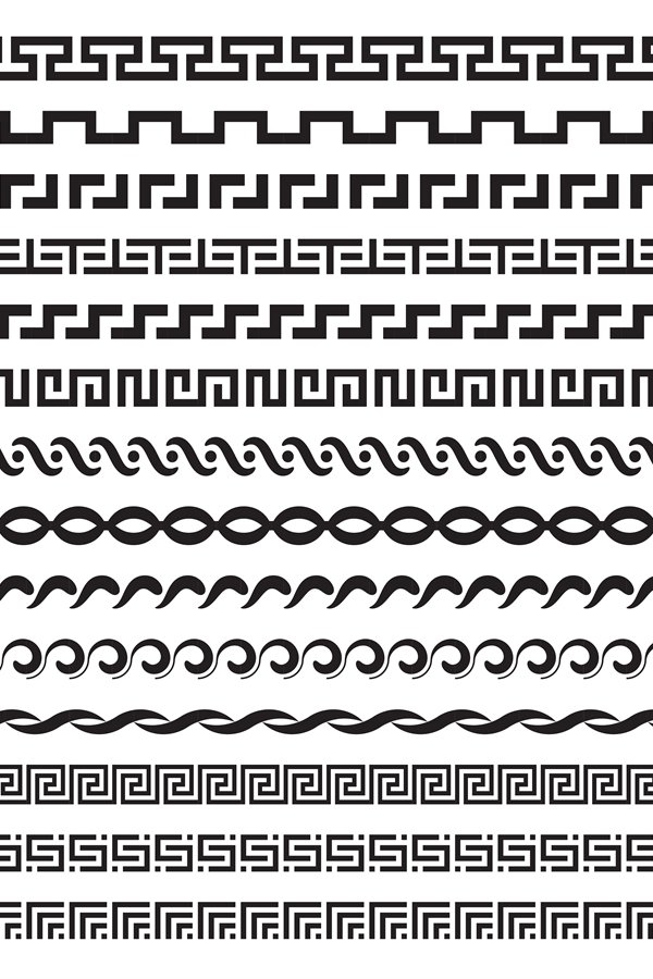 Old mediterranean greek mythology vector pattern repetitive