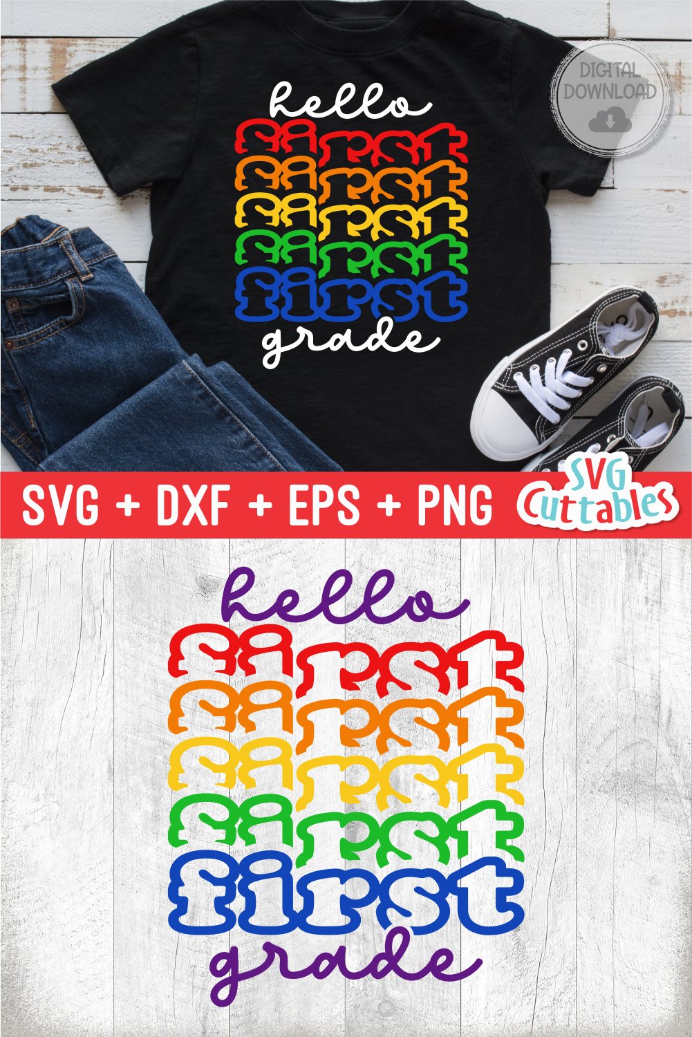 Hello First Grade svg | Back To School Cut File