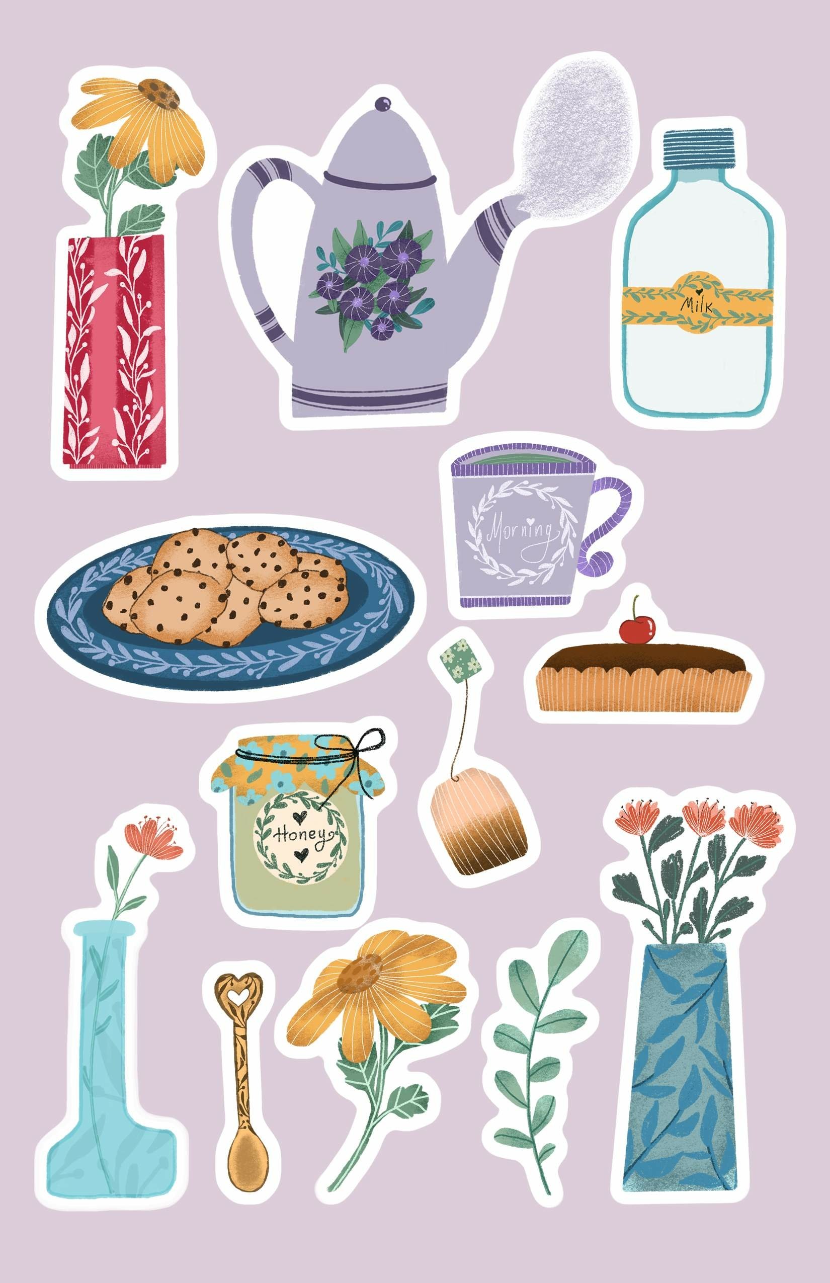 Afternoon tea sticker pack