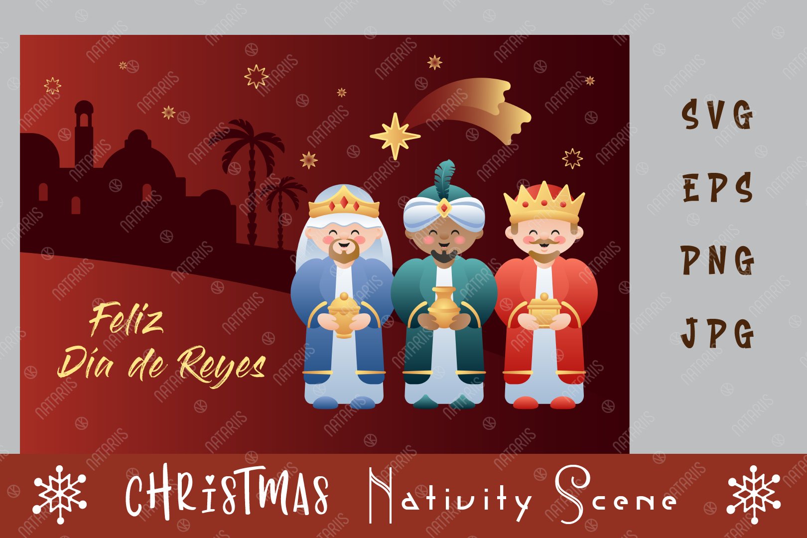 Feliz Dia de Reyes. Happy Day of Kings in Spanish. (512319)