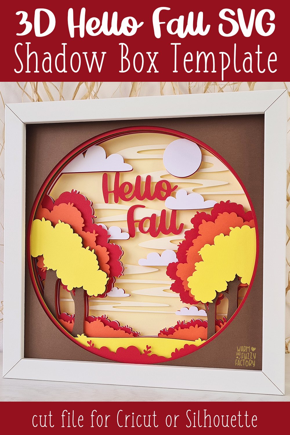 3D Layered fall shadow box cut files