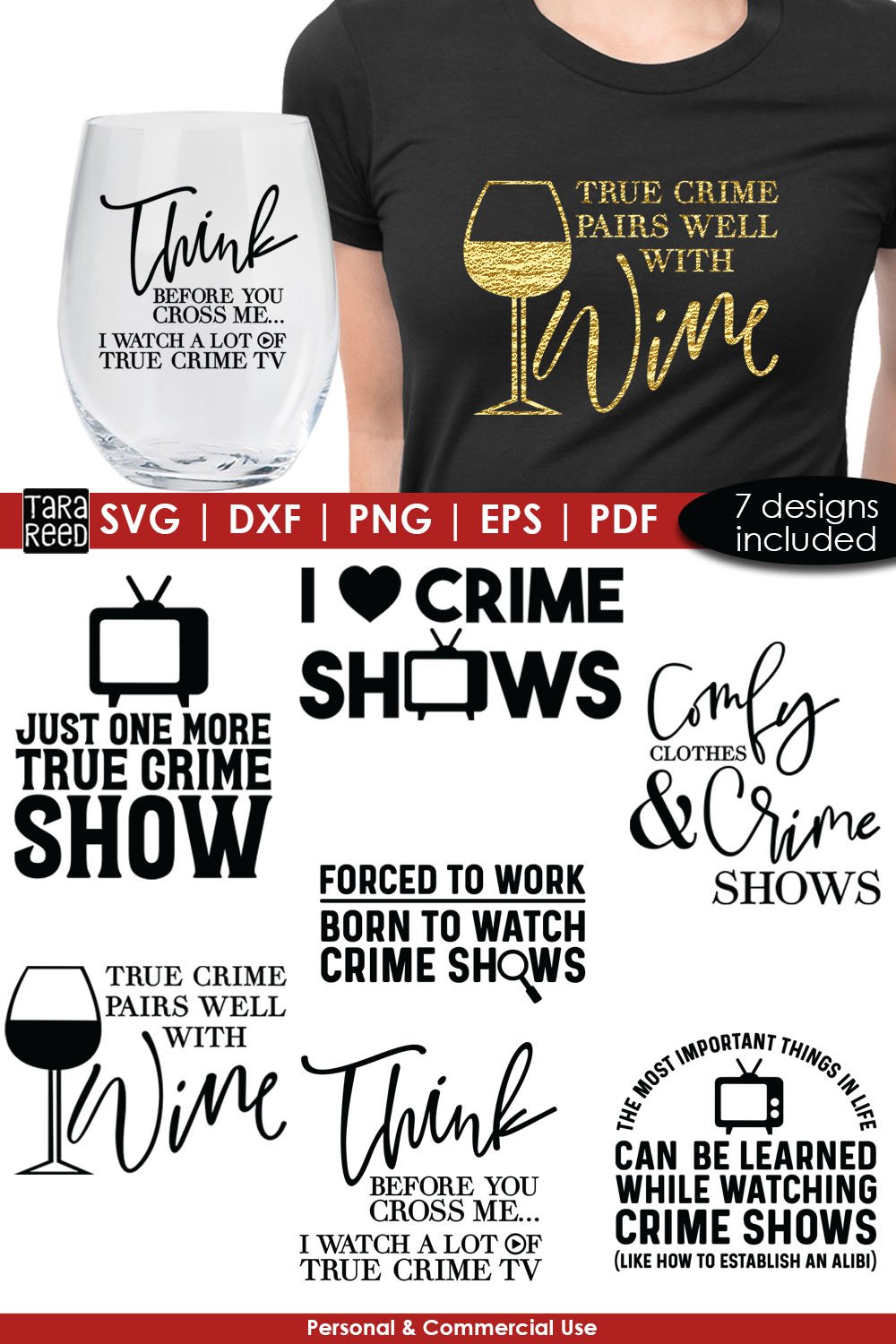True Crime - Television SVG Files and Cut Files for Crafters