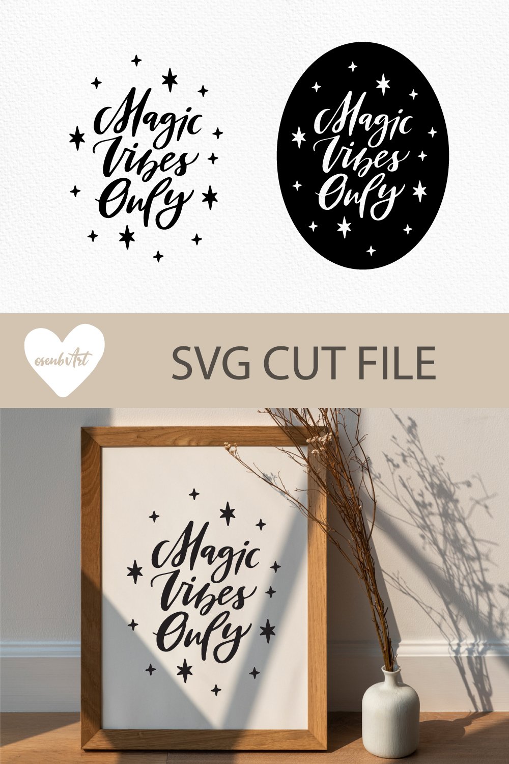 Magic Vibes Only Positive Quote SVG, Magical SVG Cut File