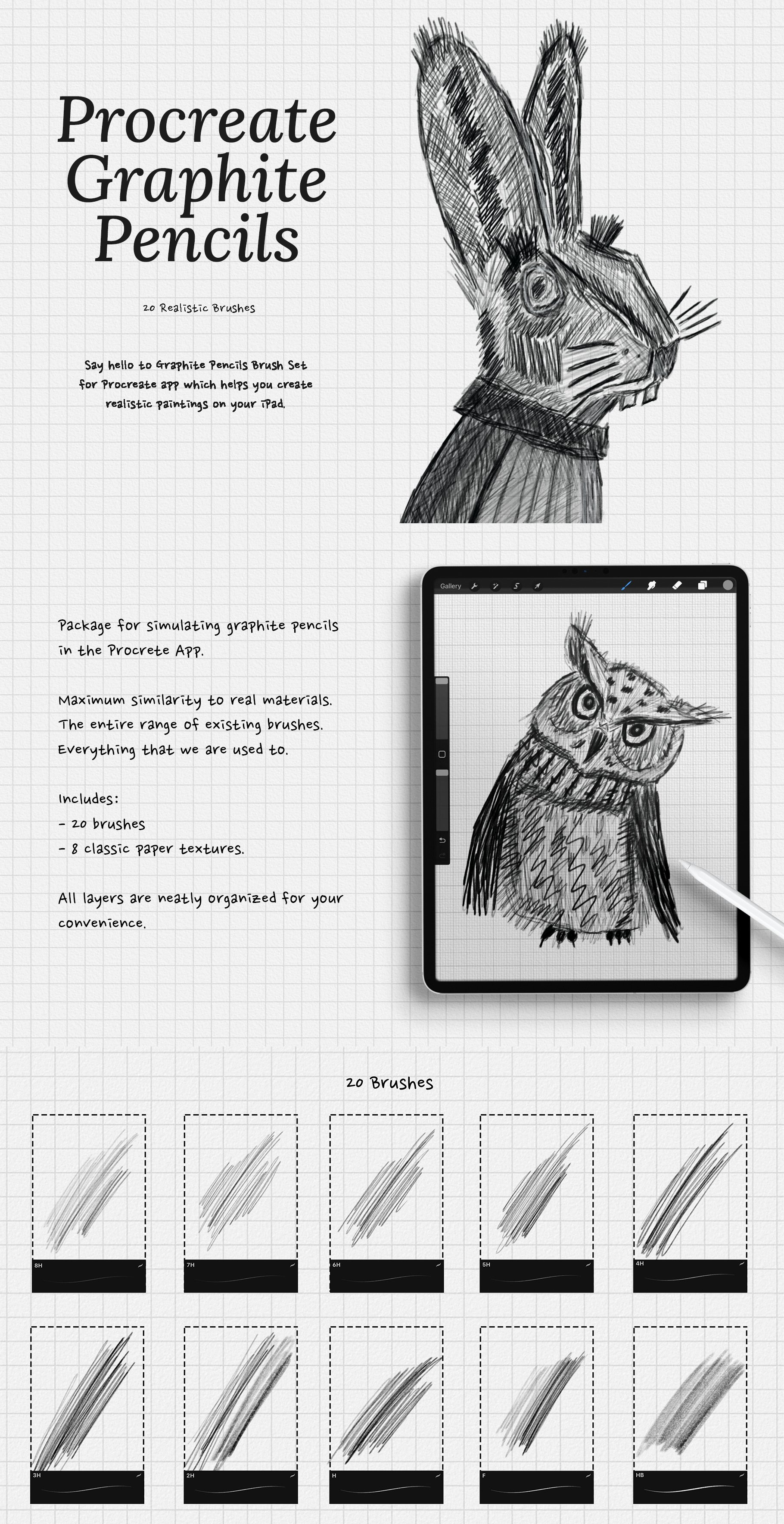 Procreate Graphite Pencils Set (5178119)
