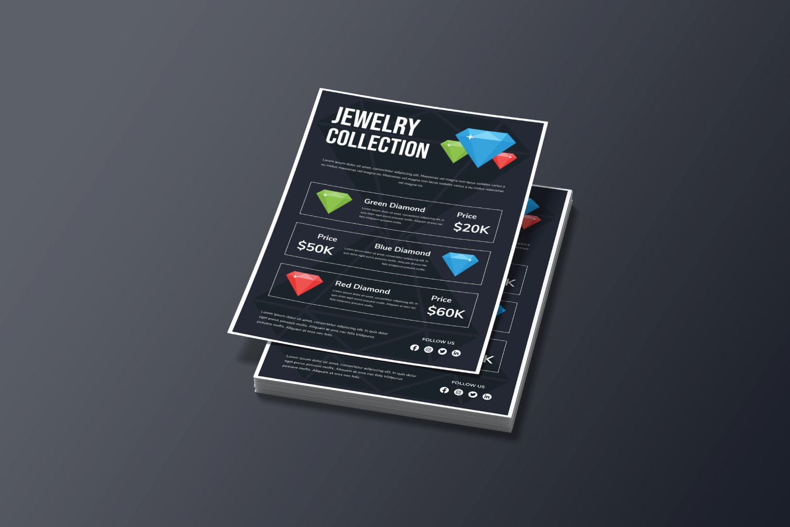 Jewelry Collection Flyer Brochure Template