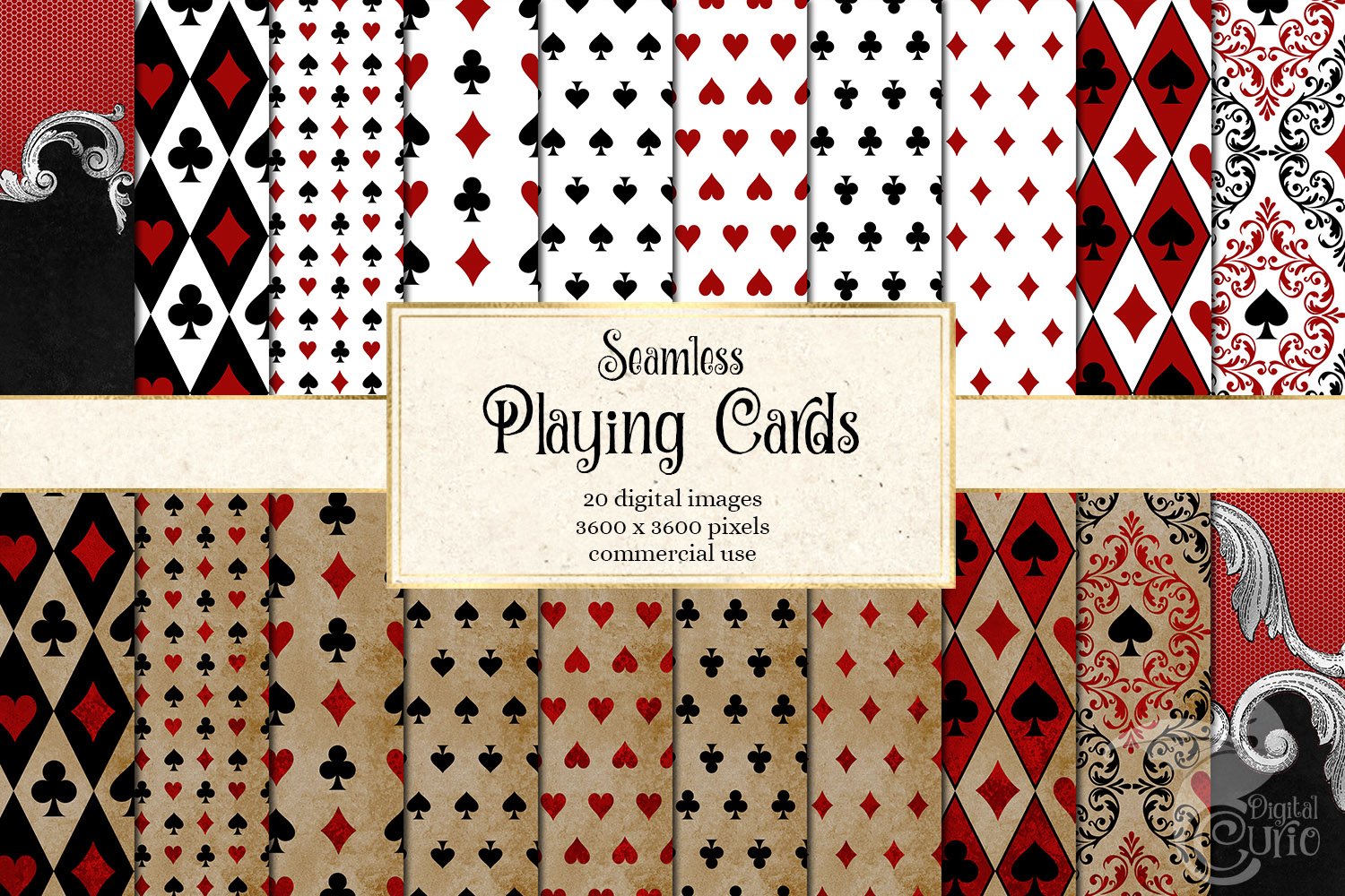 Playing Cards Digital Paper