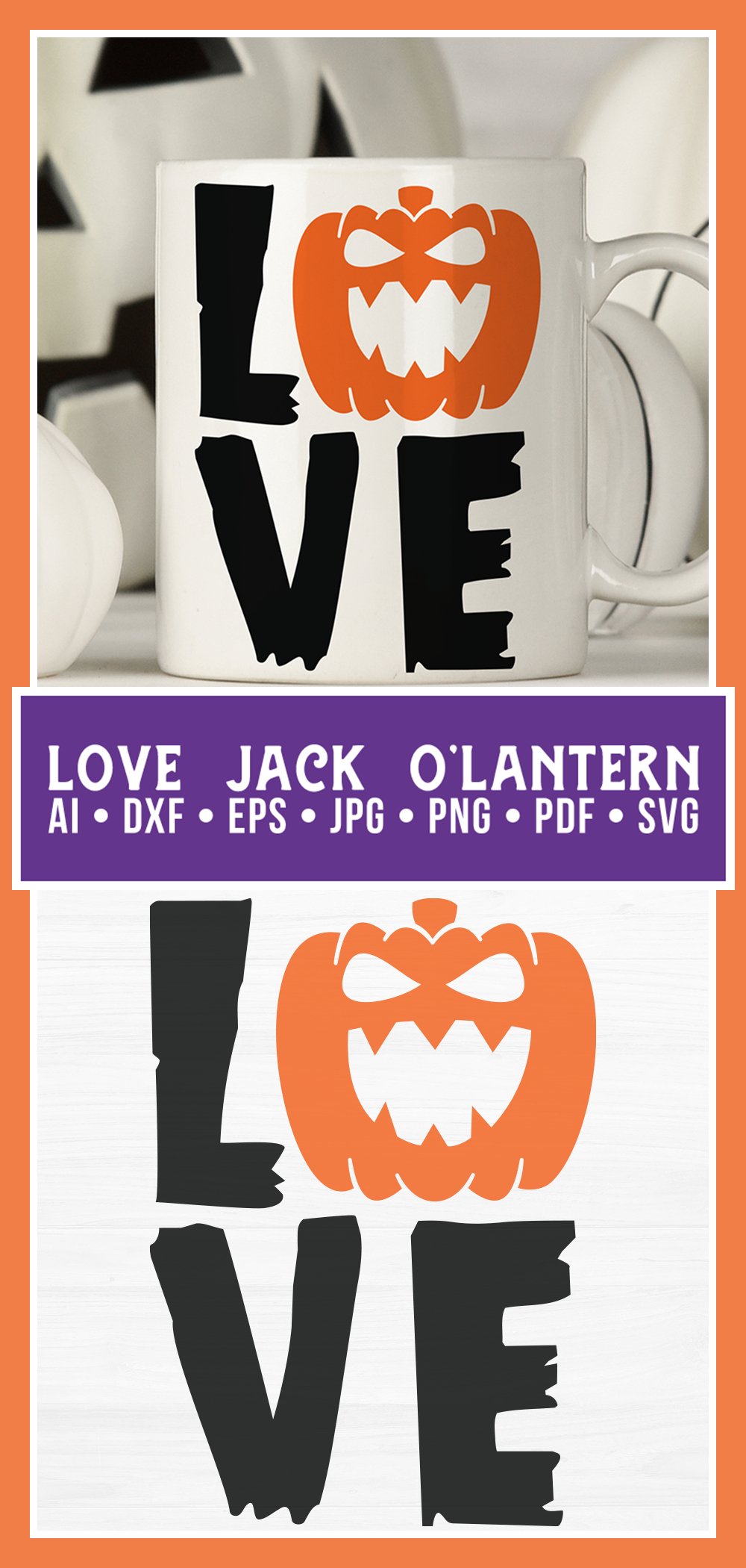 LOVE Jack O'Lantern SVG