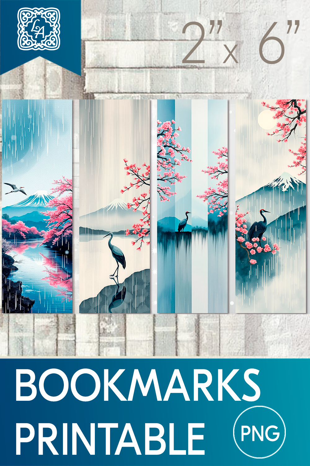 Crane Printable Bookmark