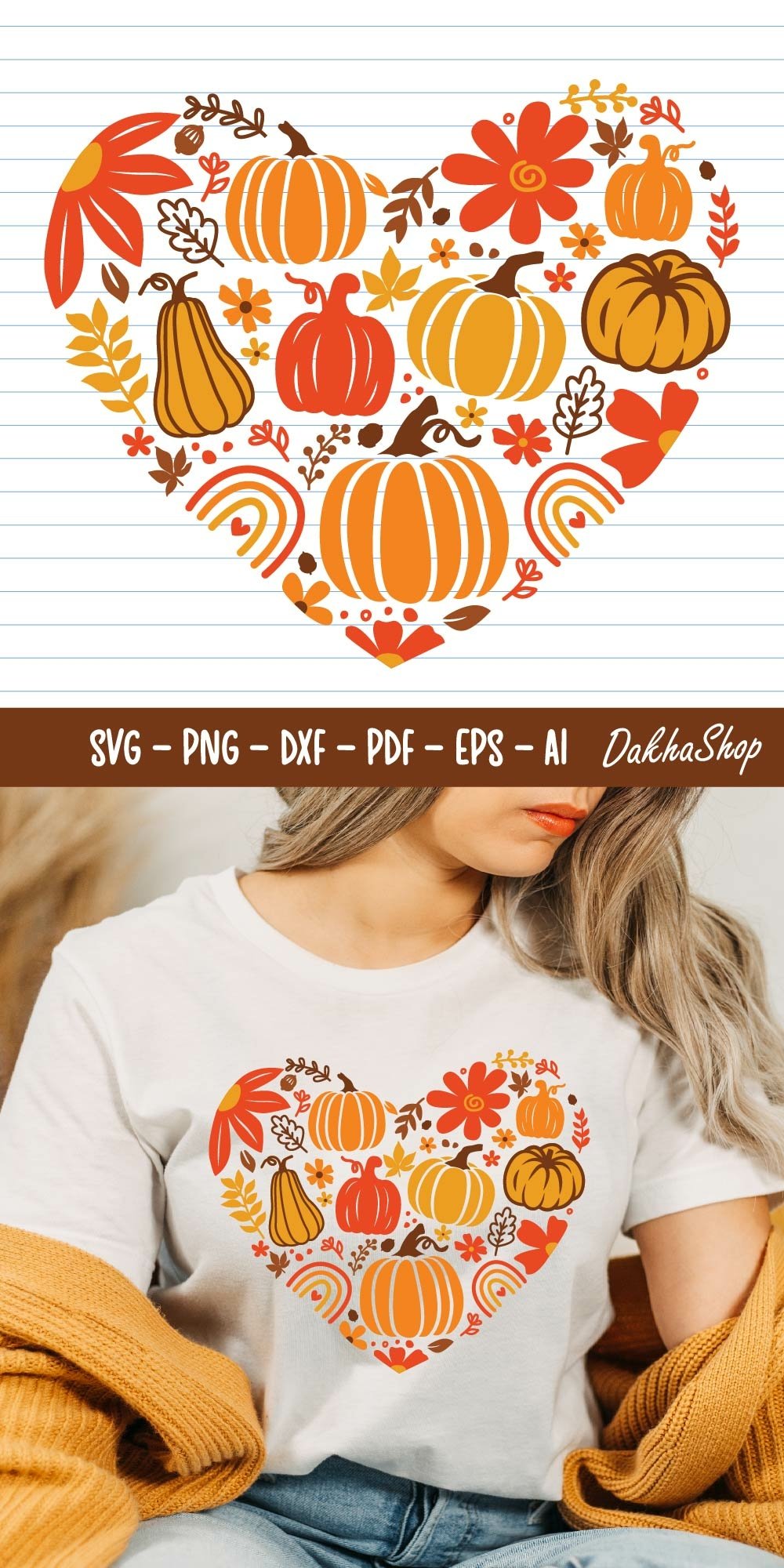 Fall Heart Svg, Autumn Heart Svg, Fall Svg, Thanksgiving Svg