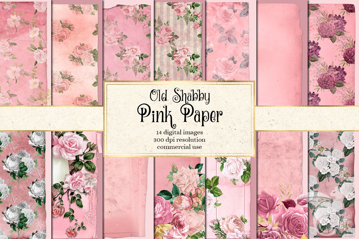Old Shabby Pink Paper Textures