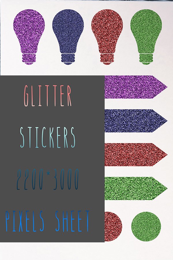 Glitter stickers sheet in png (1298106)