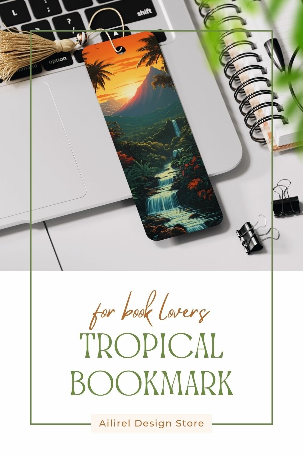 Tropical Bookmark Printable, Summer Bookmark (3324901)