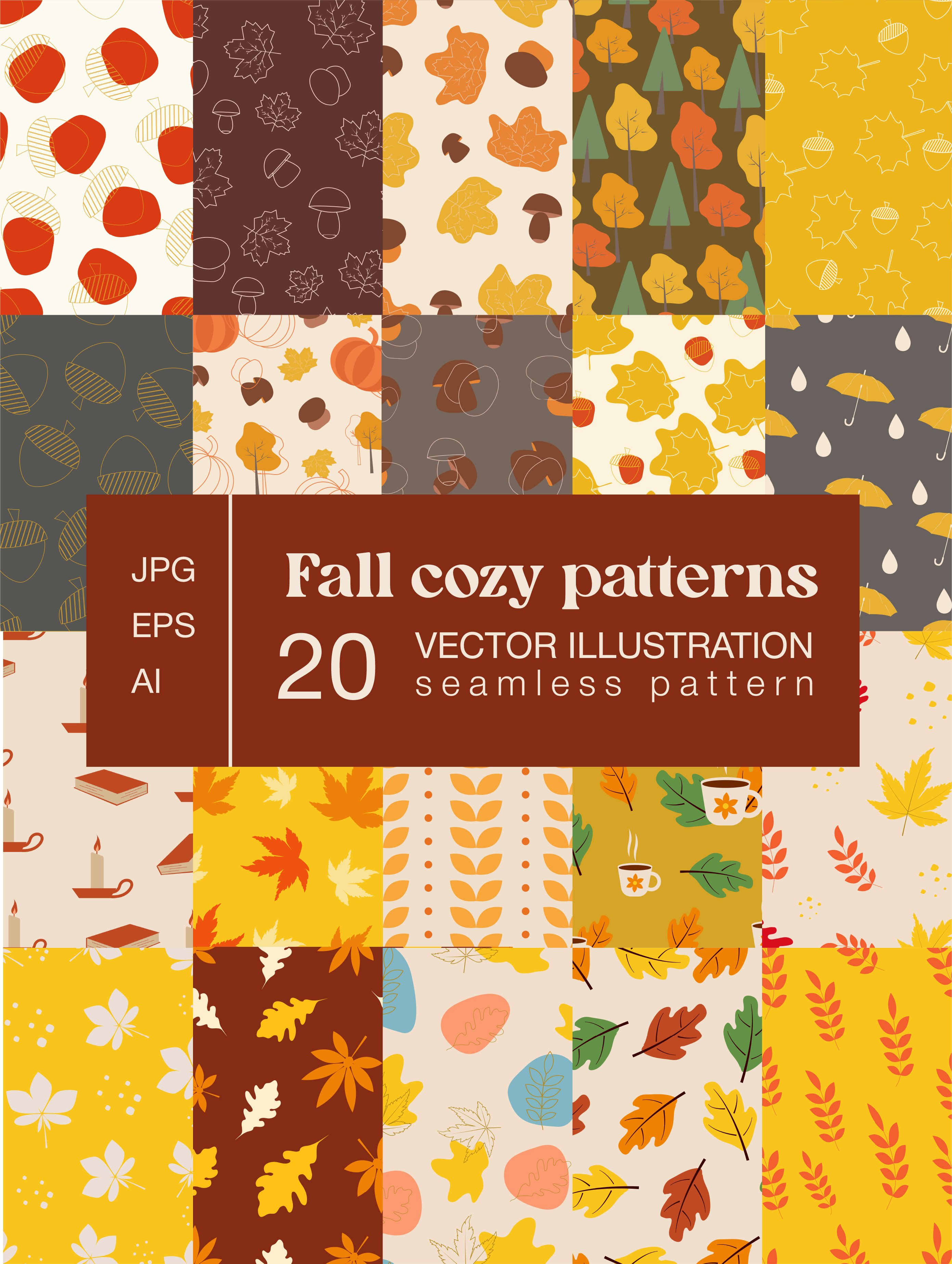 Autumn colorful seamless pattern (2161706)